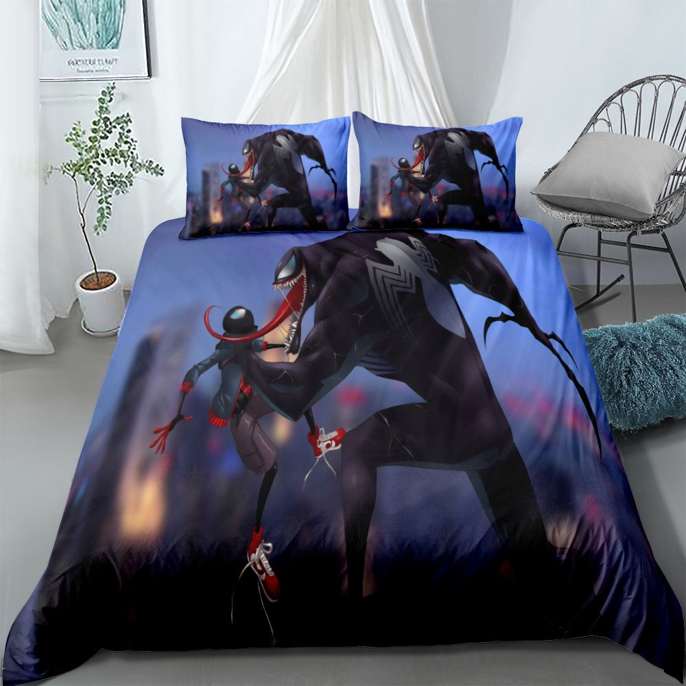 3 Pieces Venom Bedding Set 3D Printed Soft and Breathable Duvet Cover ...
