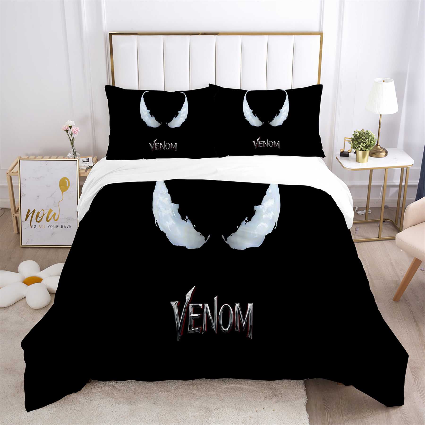 3 Pieces Venom Bedding Set Soft Breathable Duvet Cover Set All Season ...