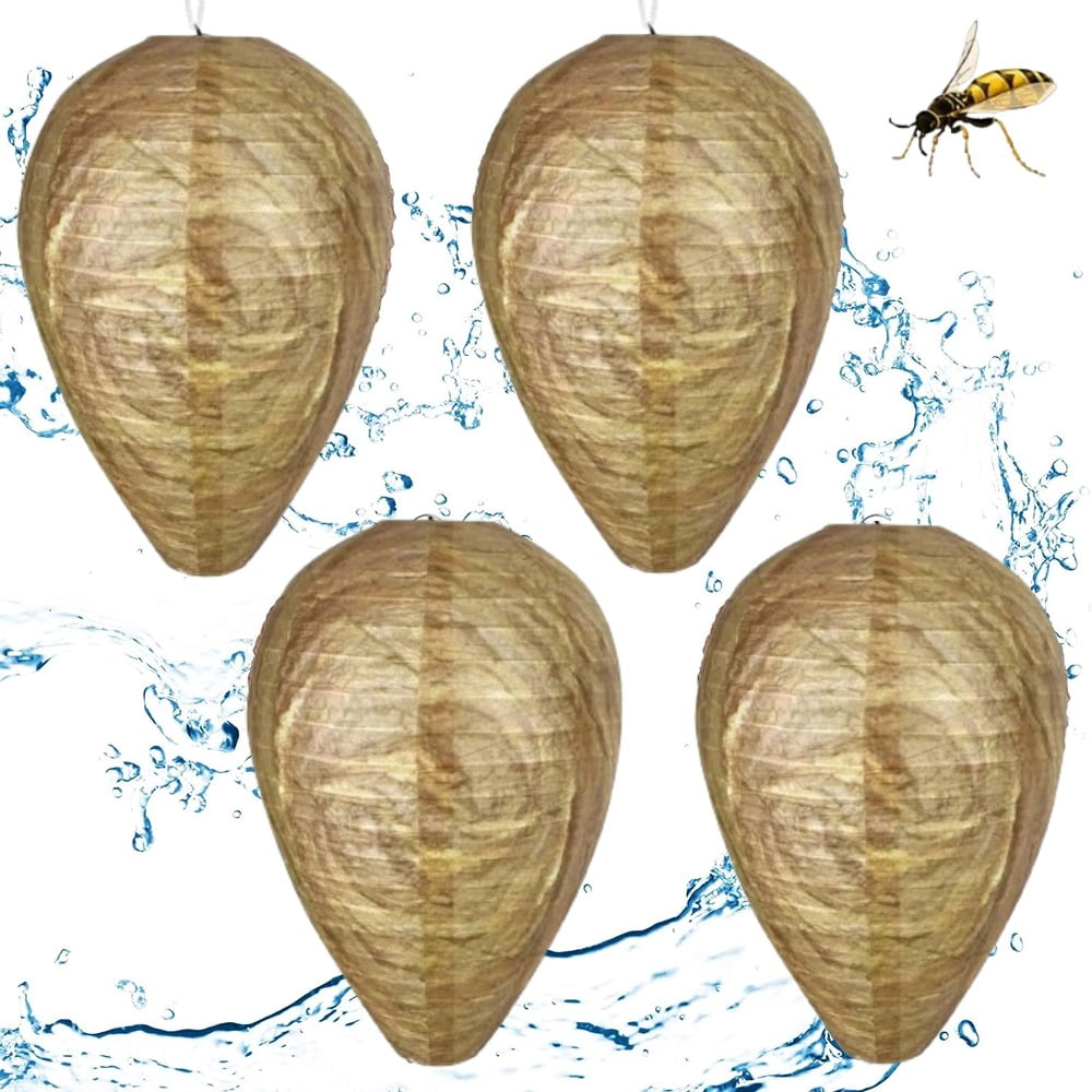 3 Pack Hanging Paper Fake Wasp Nest Decoy for Outdoor, Home and Garden ...