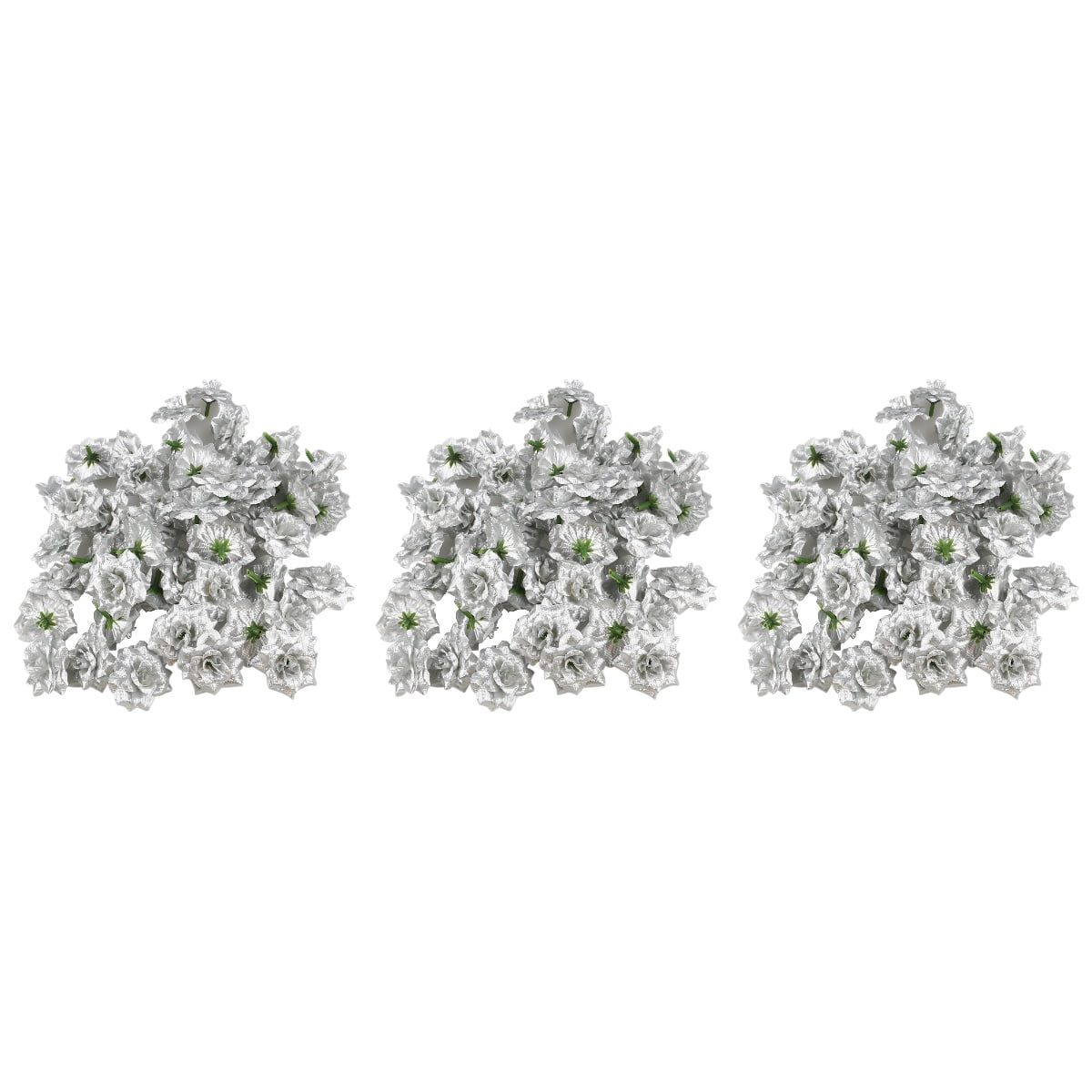3 Pieces Wedding Button Holes Silk Rose Flower Heads Clip ...