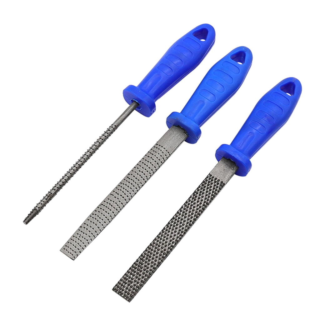 3 Pieces Wood Rasp File Set Alloy Steel Woodworking File, Round, Flat ...