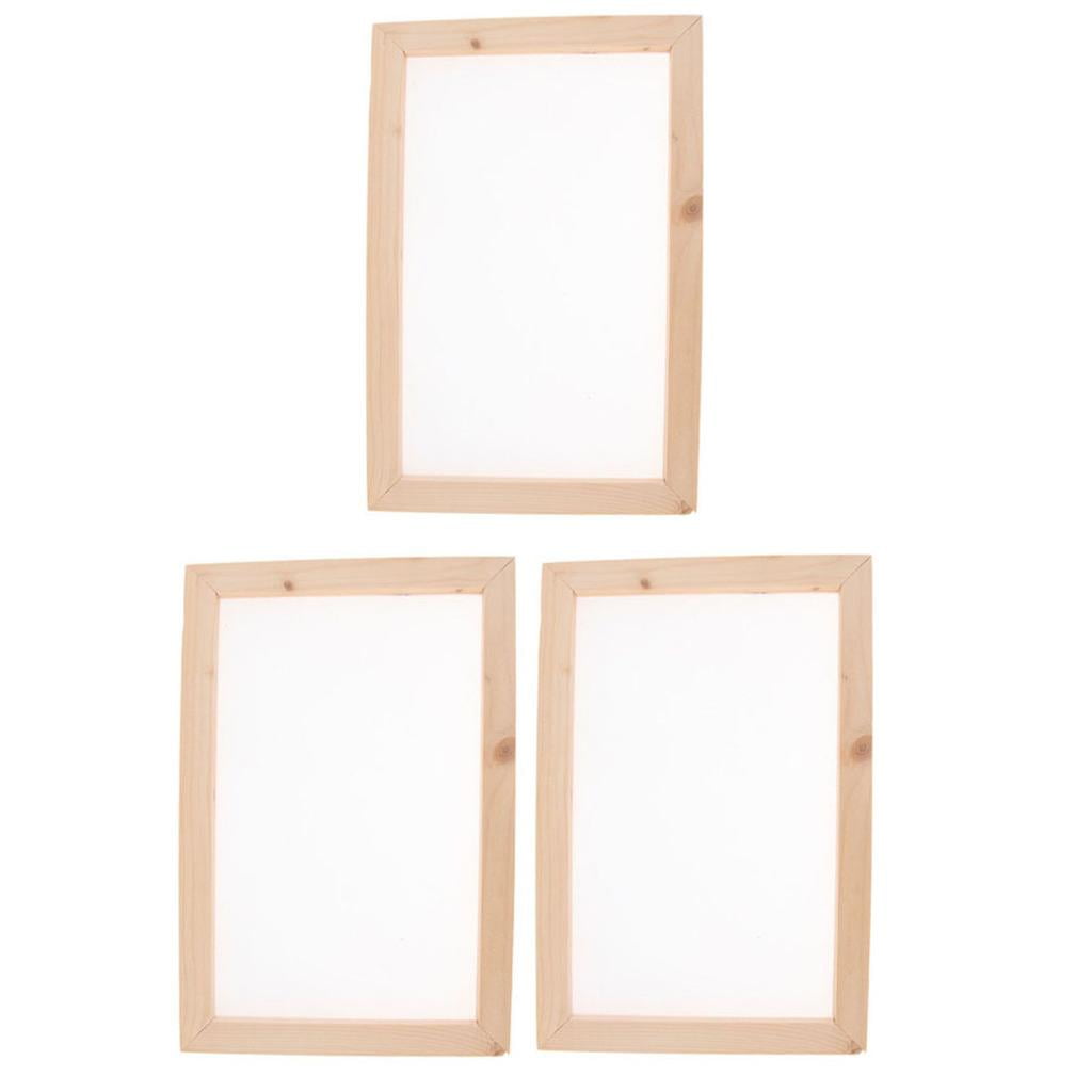 3 Pieces Wooden Paper Making Mould Frame Sn for Paper Recycling ...