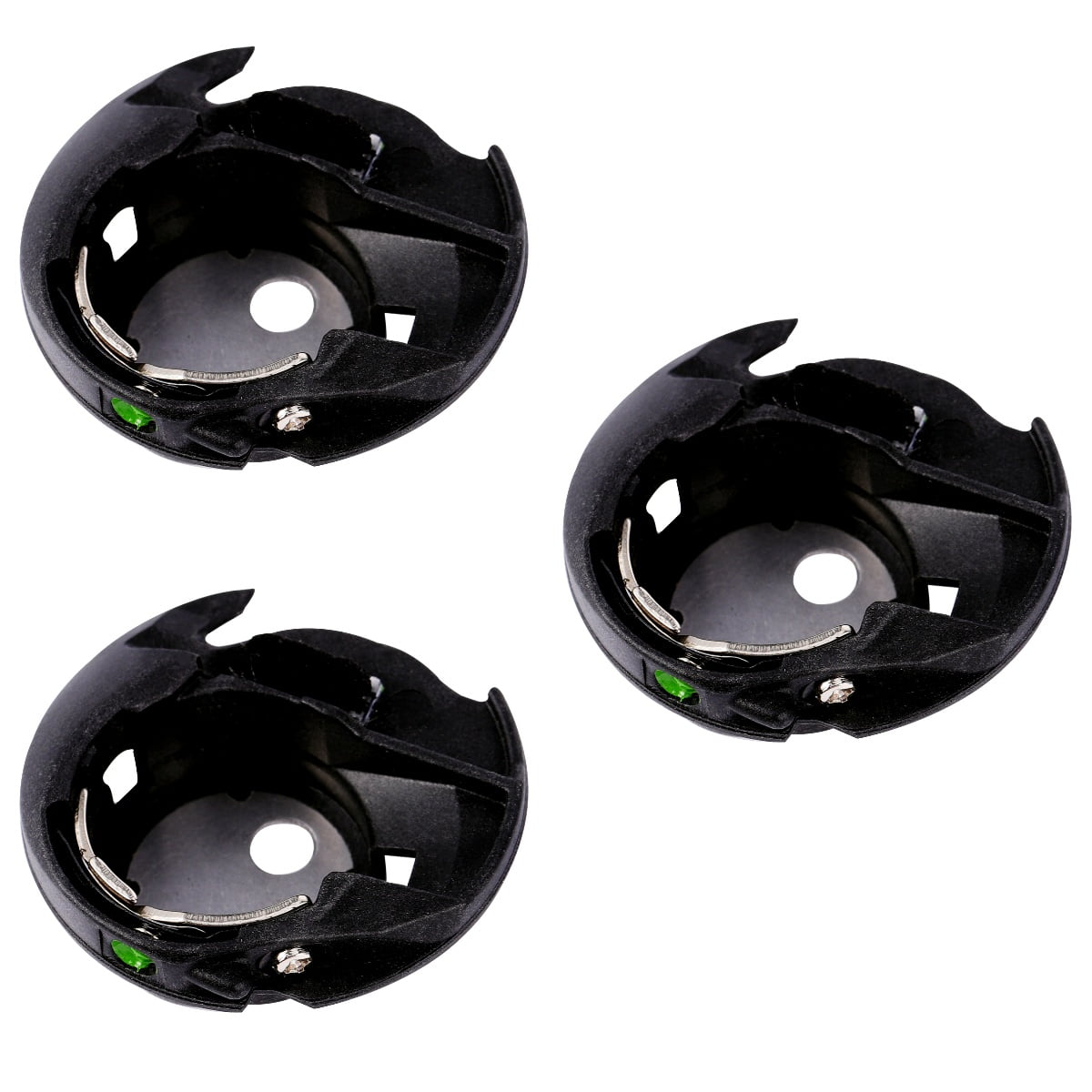 Set of 3 Yarn Bobbin Spools with Sewing Machine Case Holder and Shuttle ...