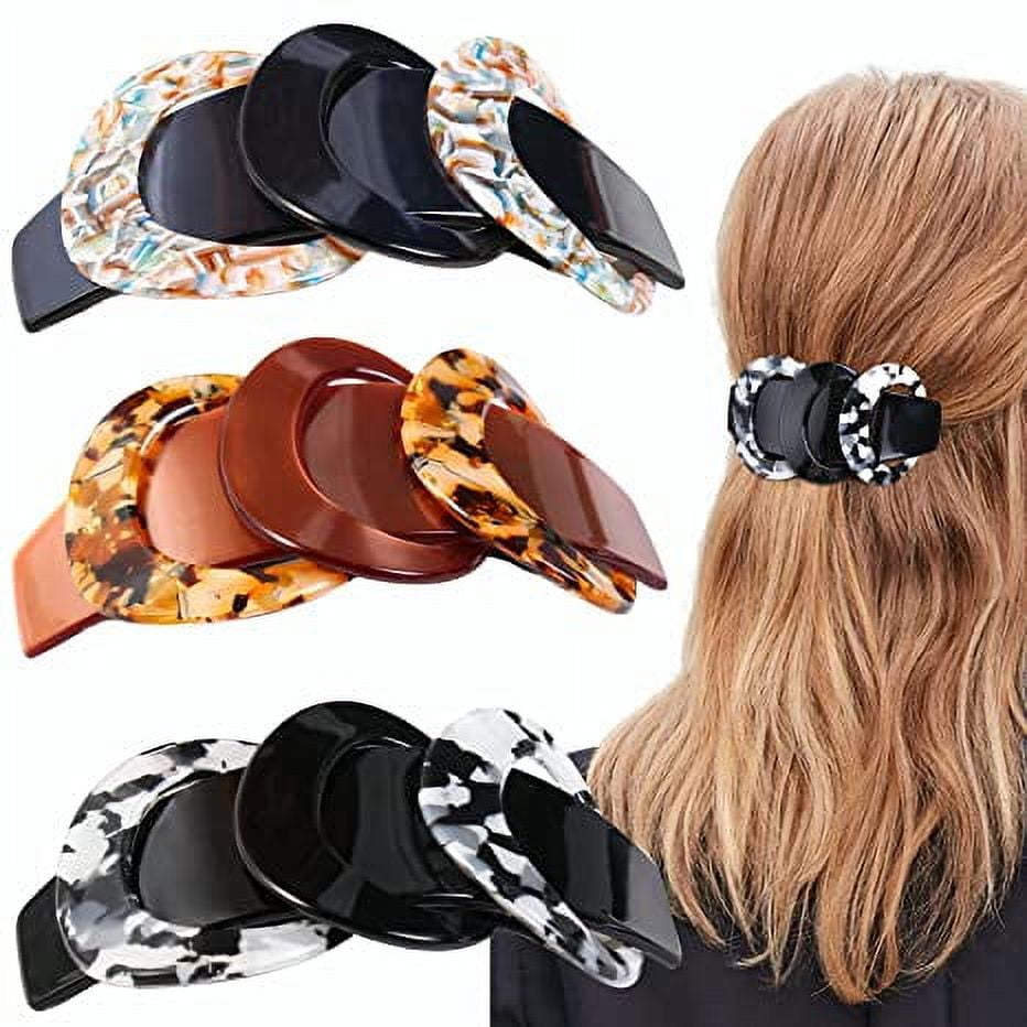 3 Pieces hair barrettes,large barrettes for women,Hair Clips barrettes ...