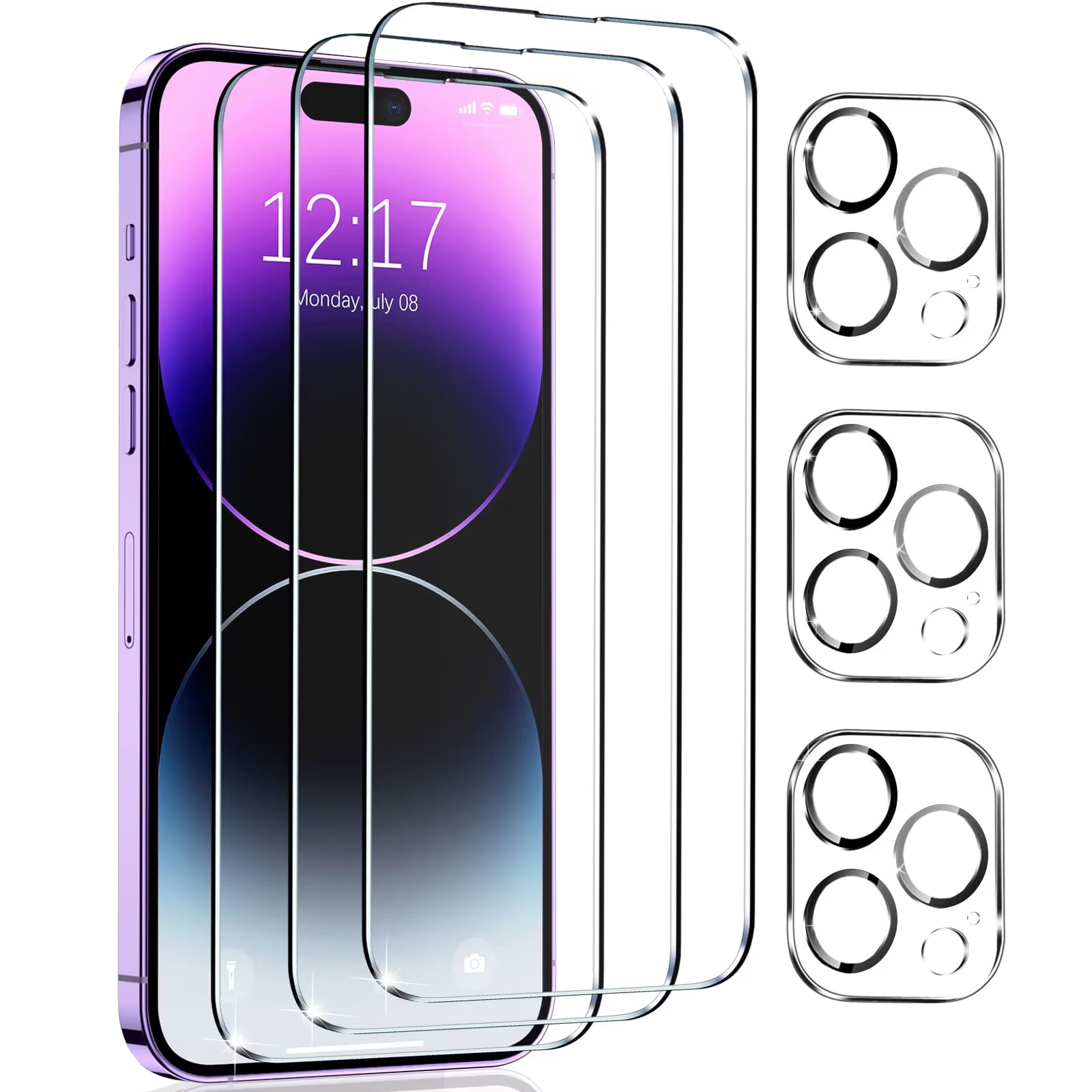3 Piecs Pack IPhone 15 Pro Max Screen Protector With Camera Lens ...