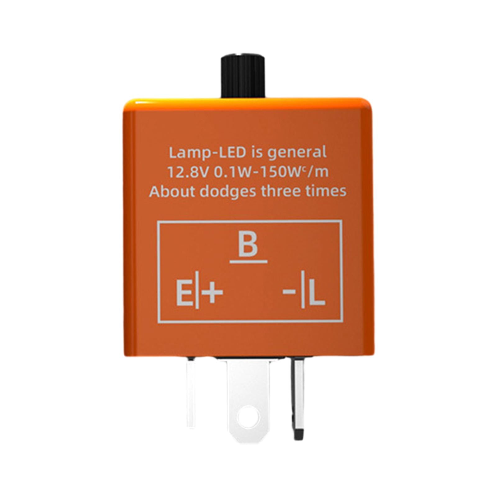 3 Pin 12V LED Flashing Relay Flasher Relay Universal Waterproof for 12V ...