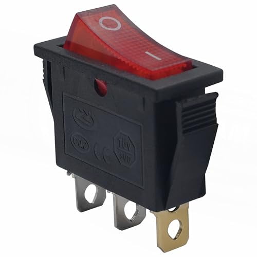 3 Pin 2 Position Rocker Switch 15A 250V 20A 125V AC Fits Soldering ...
