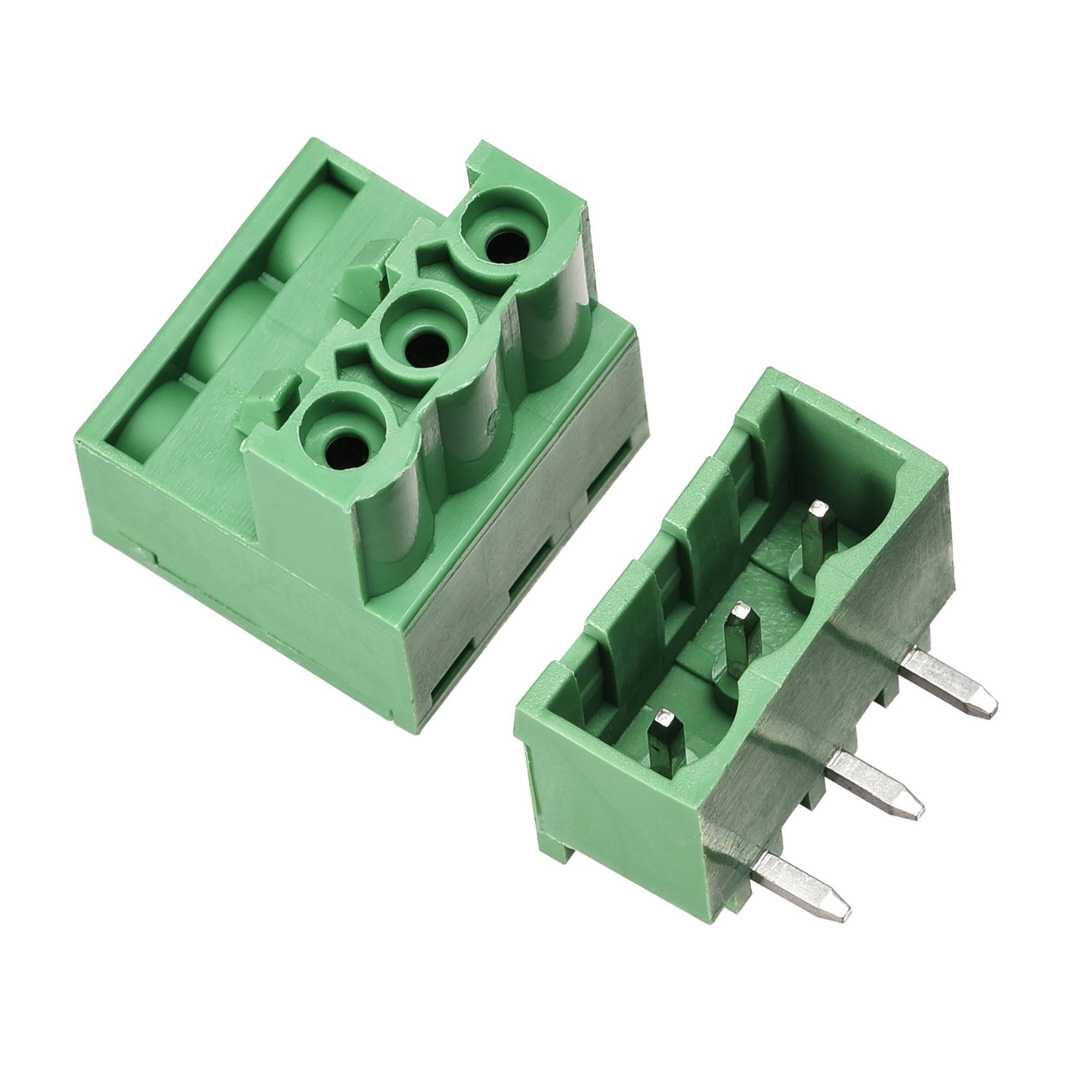 3-Pin 5.08mm Pitch Right Angle PCB Screw Terminal Block Connector 5Sets ...