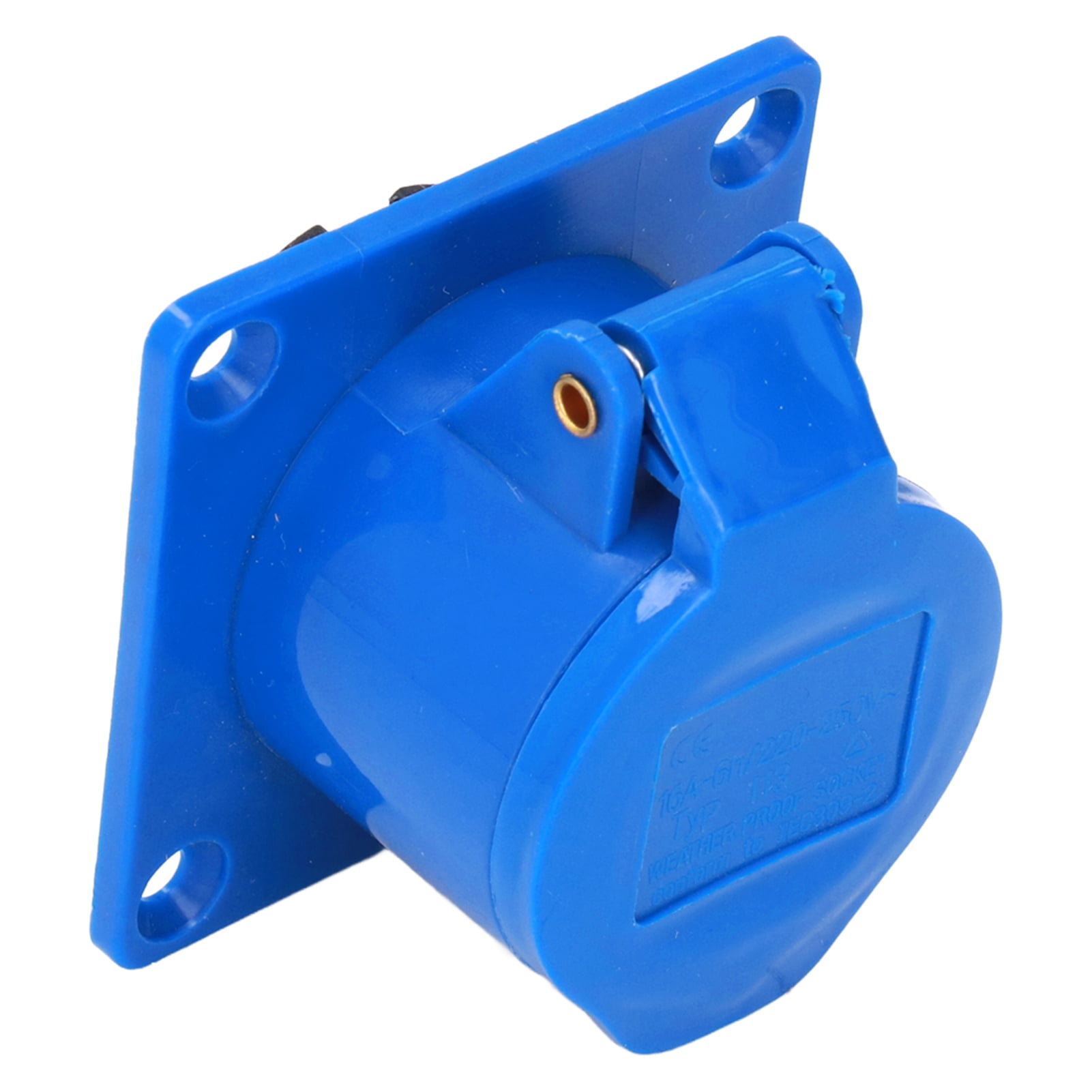3 Pin Concealed Industrial Outlet PC Brass Blue CEE Socket for Electric ...