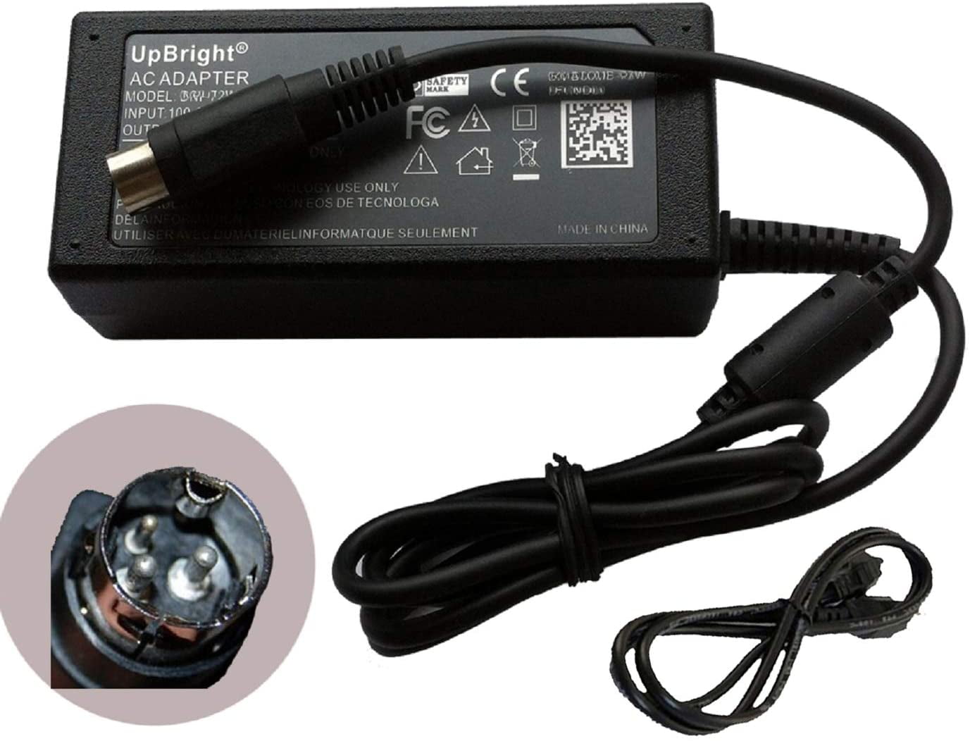 3-Pin DIN AC/DC Adapter For BALLY GAMING GT-21097-5012 E-39-0003 ...