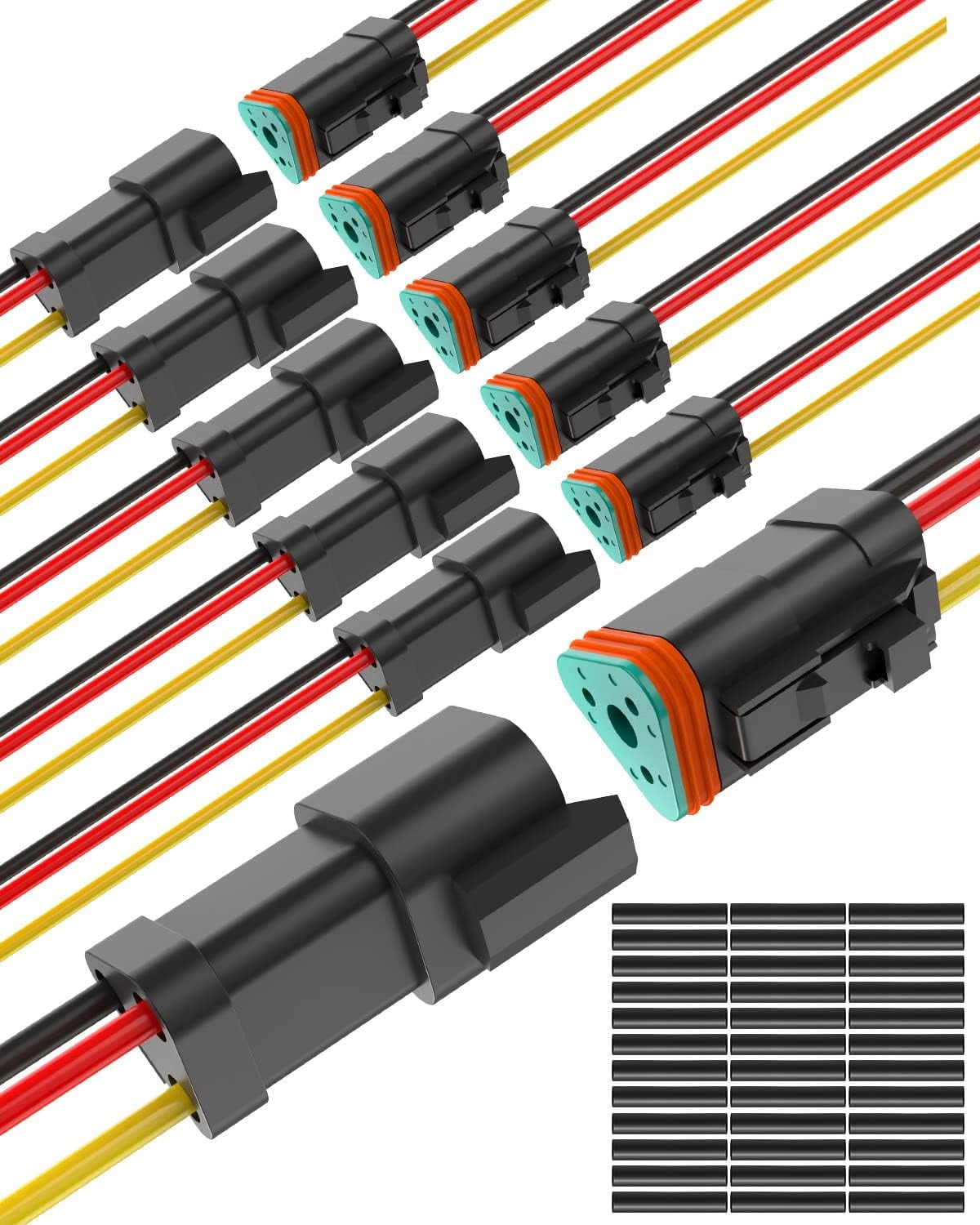 3 Pin DT Connectors Waterproof, 3 Wire Connector 16 AWG Automotive ...