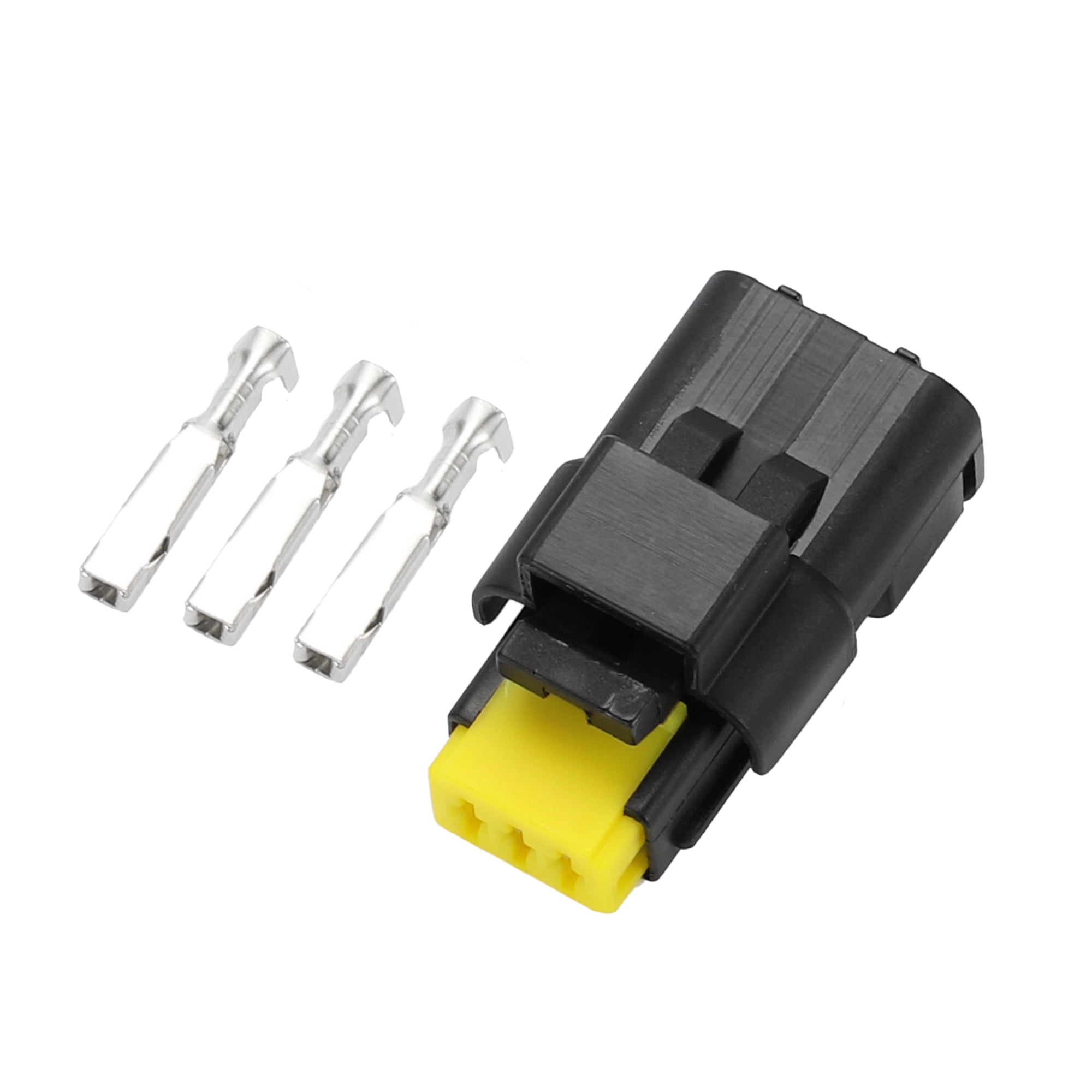 3 Pin Front Headlight Connector Plug Waterproof Female Wire Terminal ...