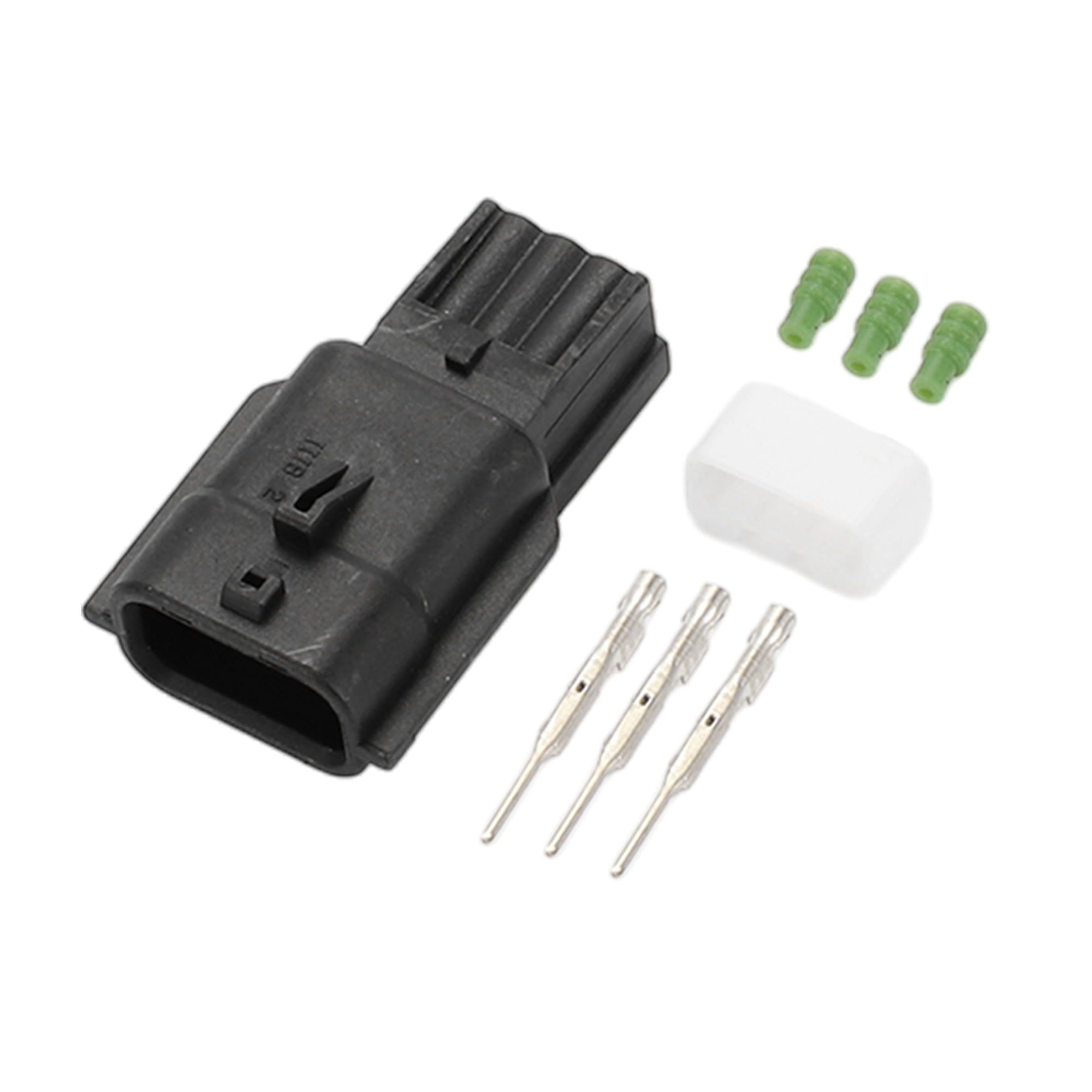 3 Pin Front Headlight Connector Plug Waterproof Male Wire Terminal ...