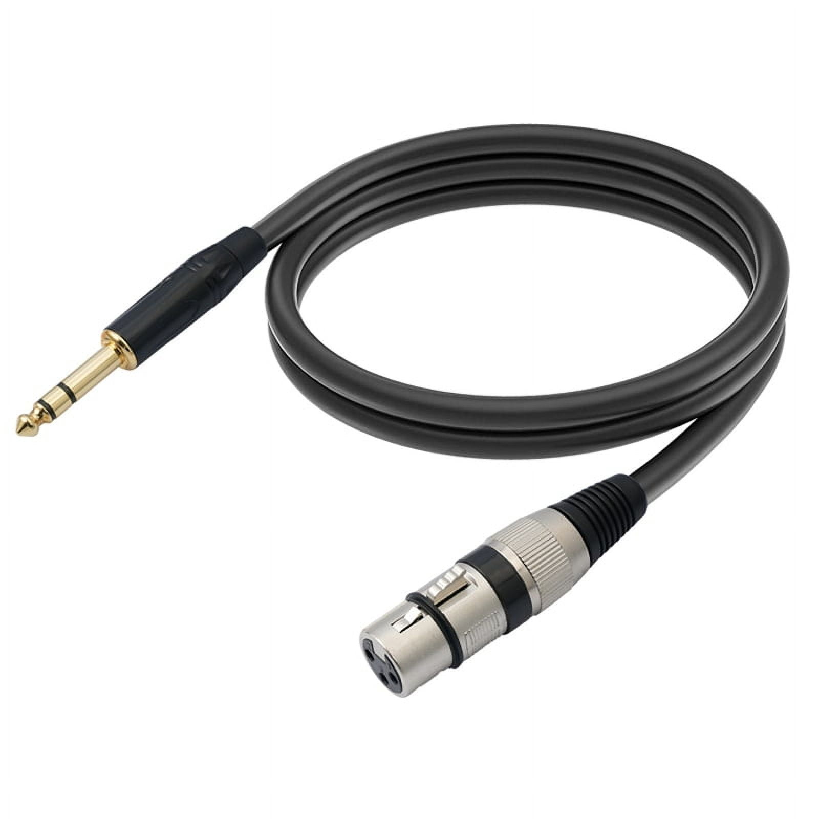 3 Pin Microphone Cable 6.35mm Jack Copper Speaker Mic Size 1/4 Inch XLR ...