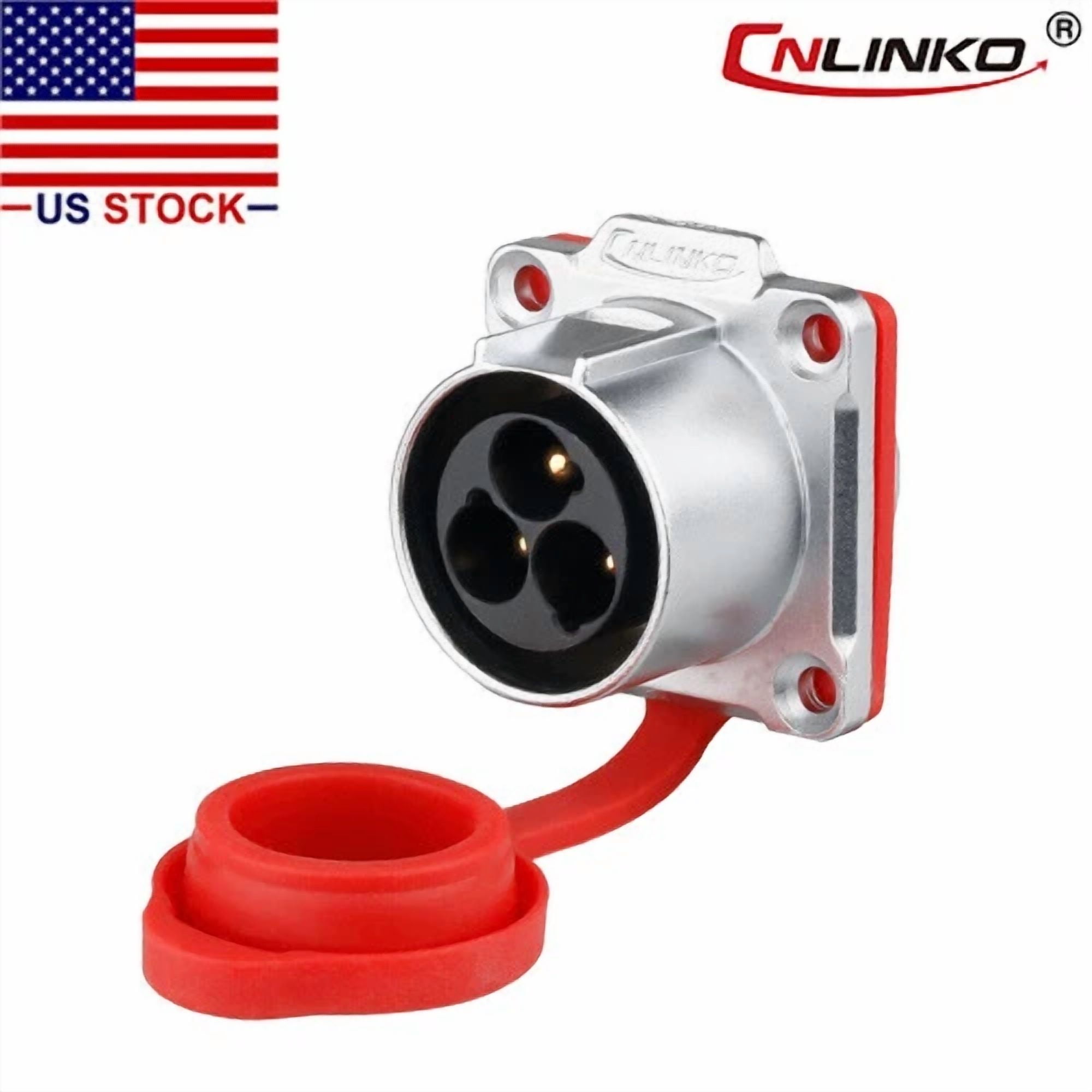 3 Pin Power Circular Connector Male Socket Outdoor Waterproof Ip67 ...