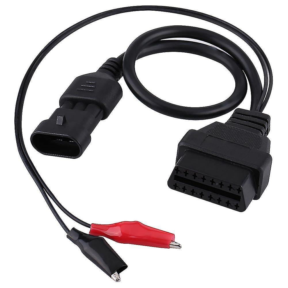 3 Pin To 16 Pin Obd2 Adapter Connector Diagnostic Cable For Fiat Alfa ...