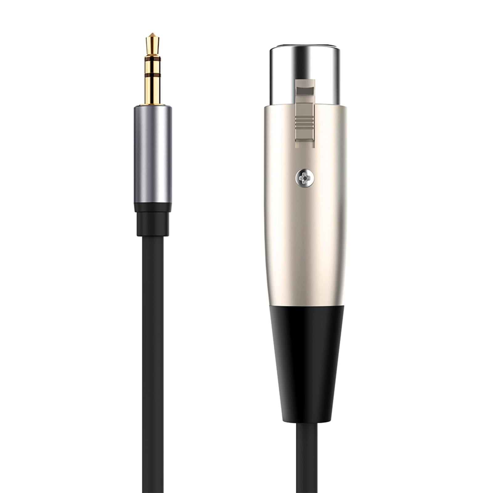 3 Pin XLR Connector Female to 1/8" 3.5mm Male Adapter Cable, Microphone ...