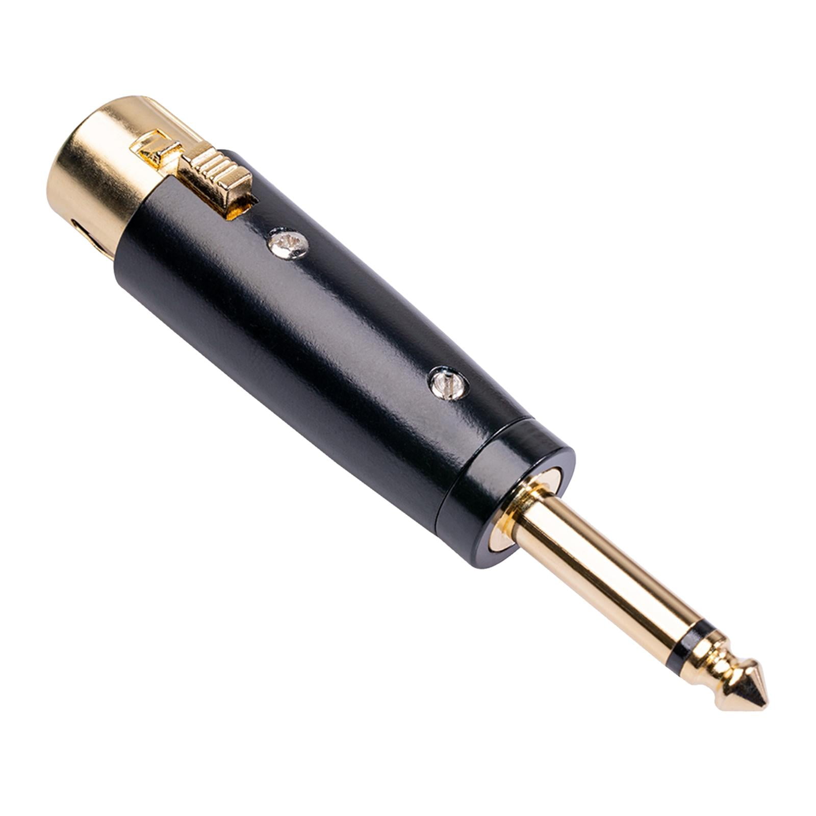 3-Pin XLR Female to 1/4" 6.35mm Male Plug Audio Microphone Mic TRS ...