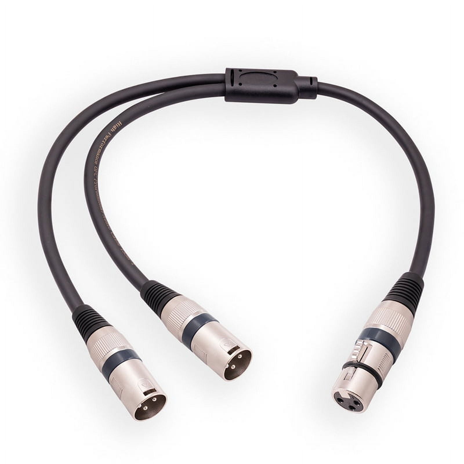 3 Pin XLR Female to Dual XLR Male Y Splitter Cable, XLR Splitter Cable ...