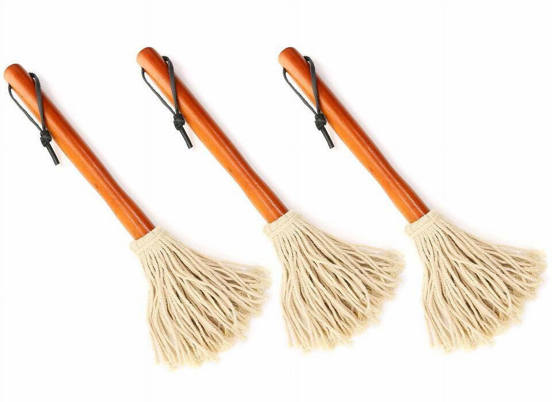 3 Pk 12" BBQ Sauce Grill Basting Mops Set Roast Barbeque Cooking ...