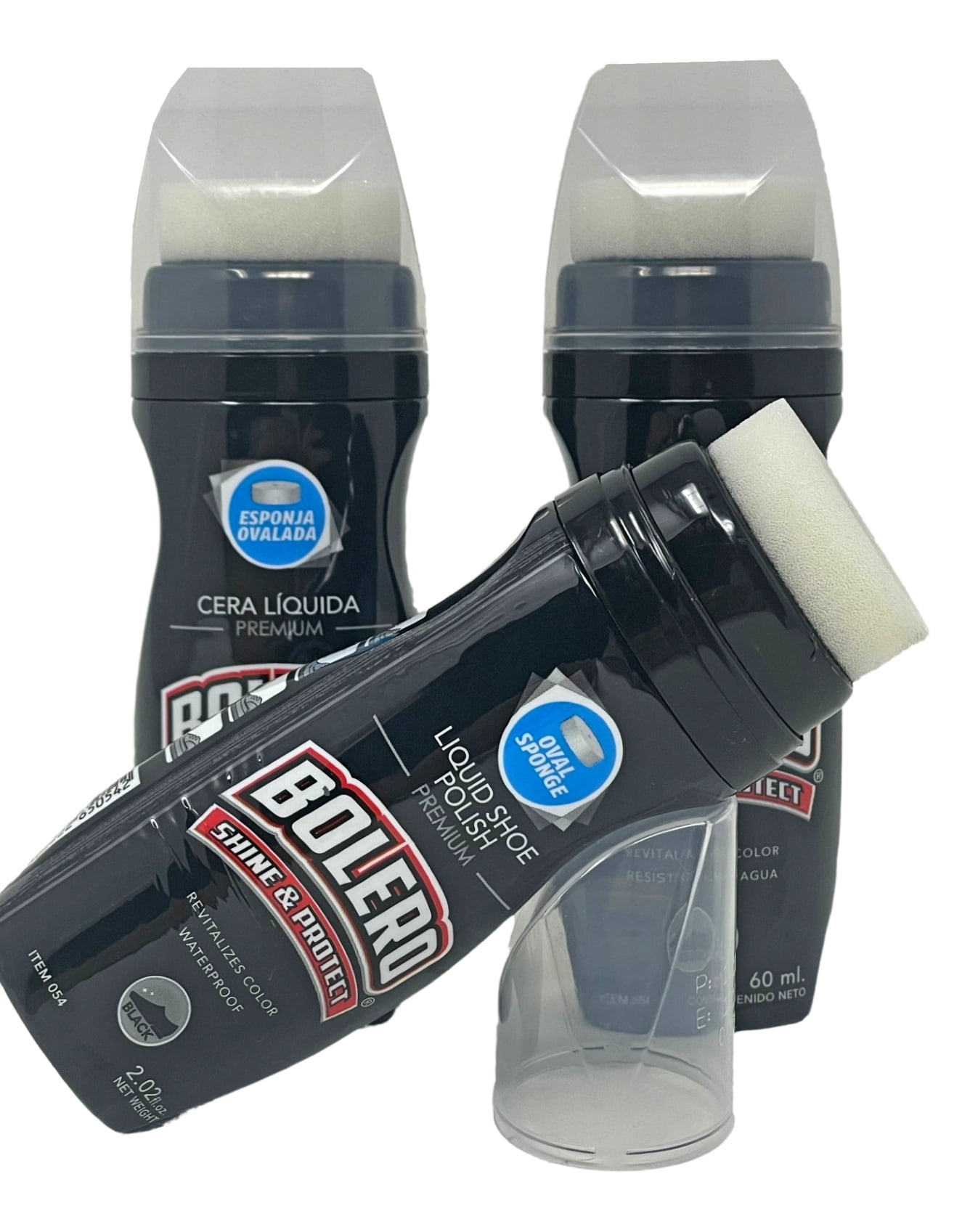 3 Pk Bolero Liquid Shoe Polish Black Shine Protect Waterproof 60mL ...