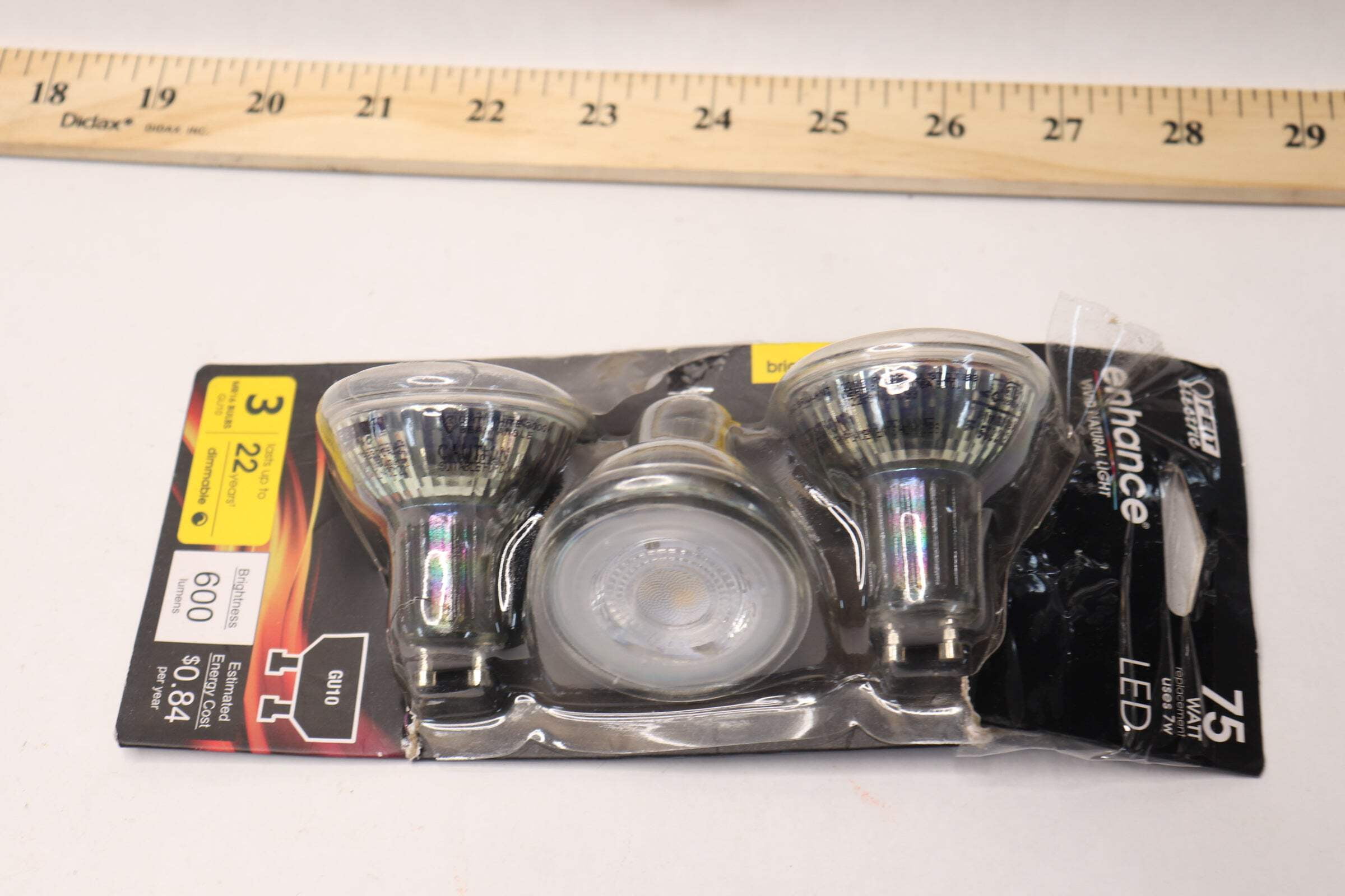 (3-Pk) Feit Electric MR16 GU10 Dimmable Flood LED Light Bulb Bright ...