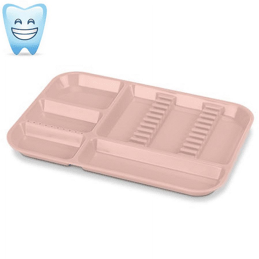 3/Pk Plastic Dental Divided Set-Up Tray Size B Ritter 275°F Sand Color ...
