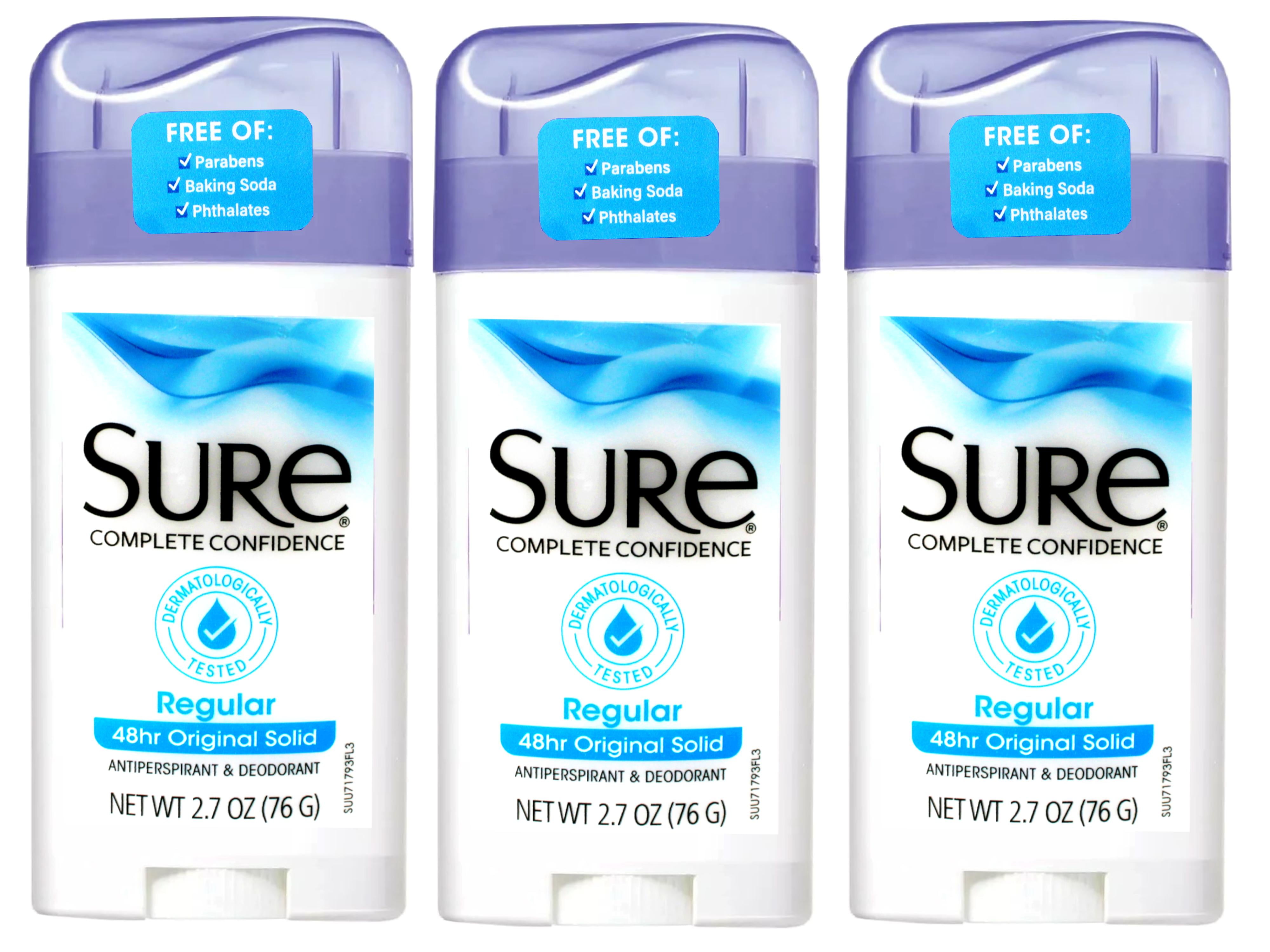 Sure Invisible Solid Anti-Perspirant Deodorant, Regular Original, Pack ...