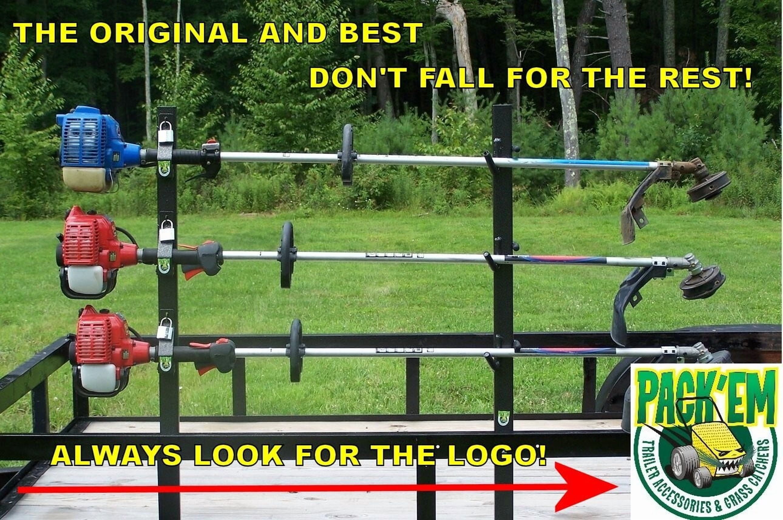3-Place Weedeater Trimmer Racks OPEN Trailer with FREE 3 Lb trim line ...