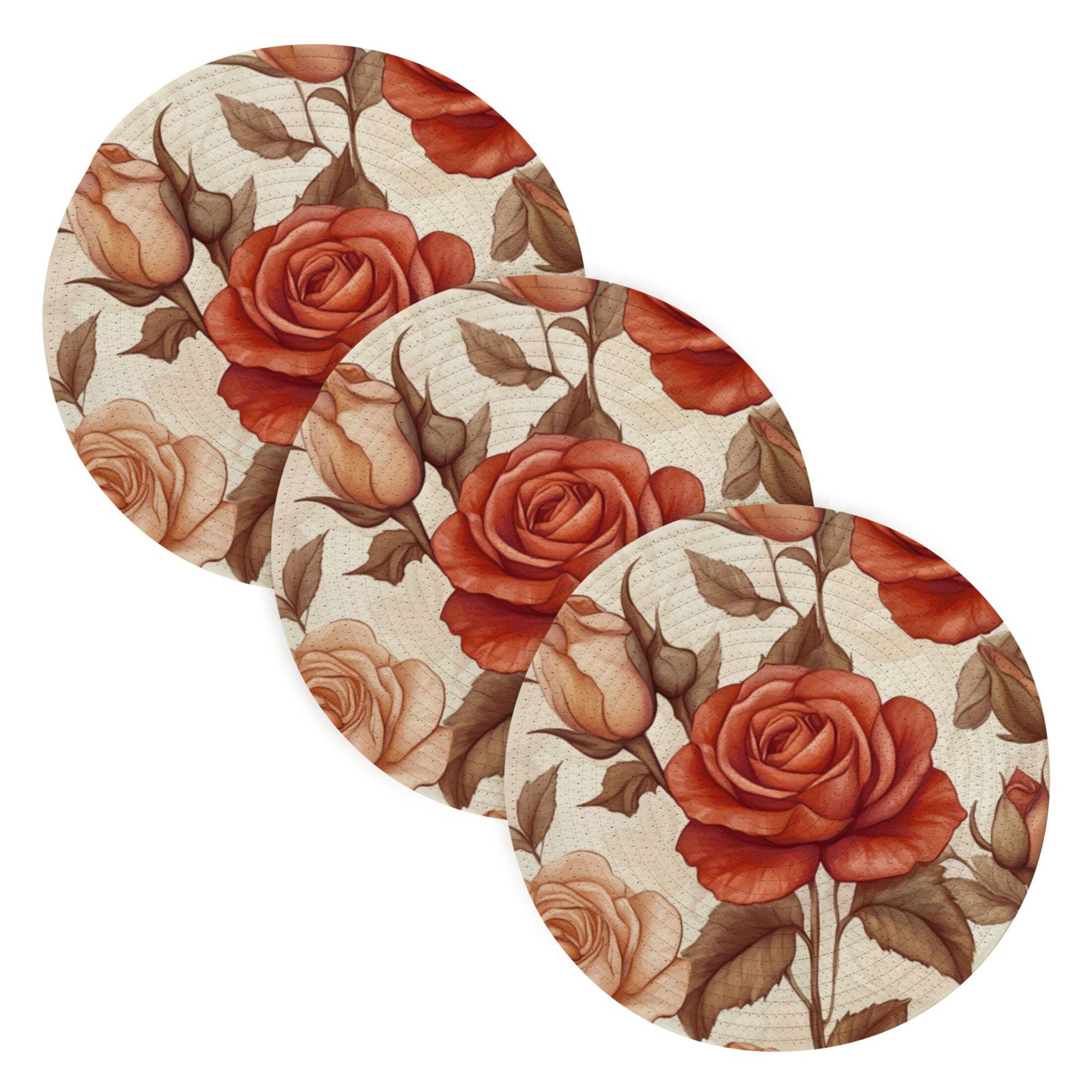 3 Placemat Pan Bowl Mat Teacup Mat 15x15x24 Inch Tray Mat Kitchen Pot ...