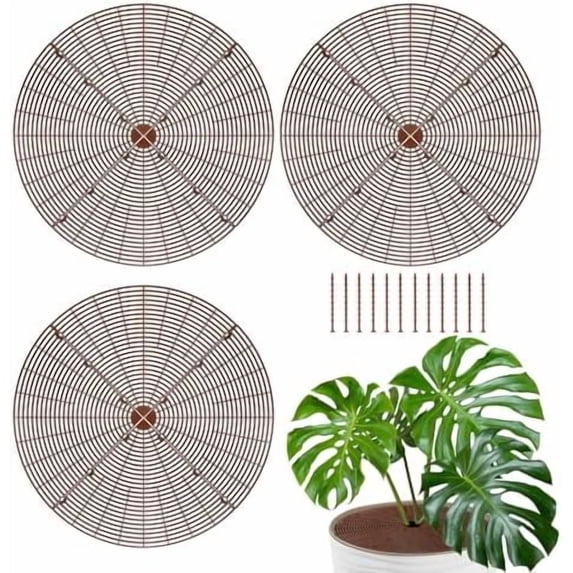 3 Plant Pot Grid Cover Protectors from Animals - 20.8" Dia Cuttable ...