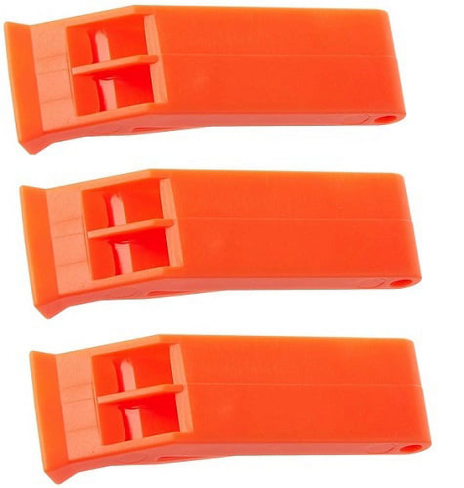 (3) Plastic Floating Whistle Orange Emergency Survival Boat Clip on ...