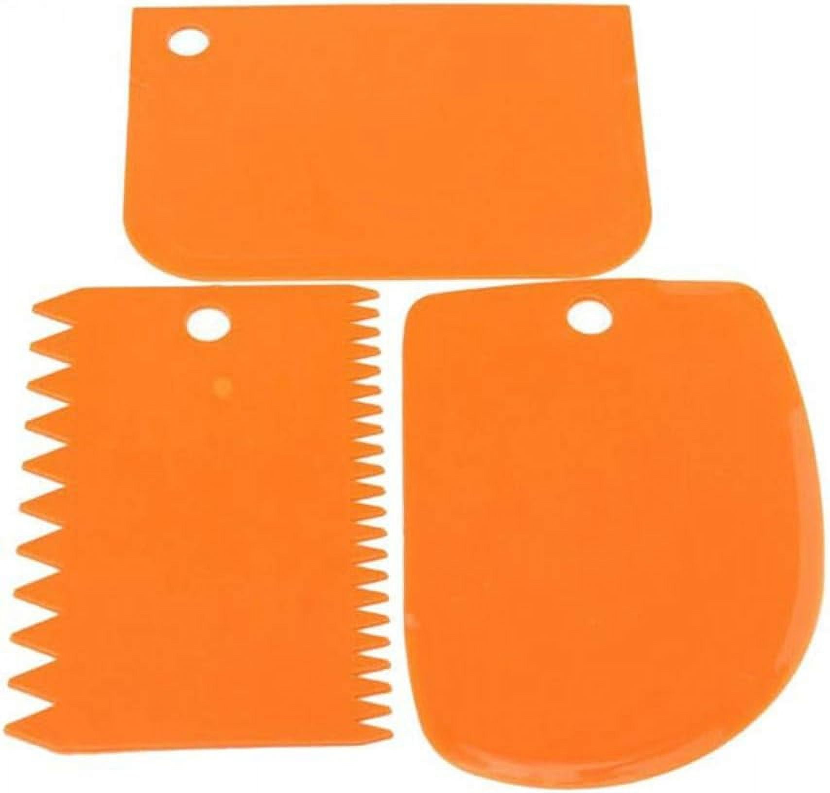 3 Plastic Paste Scrapers for Plain and Irregular Edge Cake Decorating ...