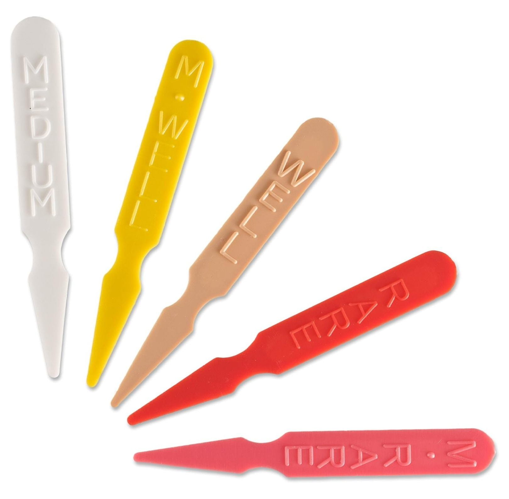 3" Plastic Steak Markers Packet ~ Set Includes 100 each: Rare, Medium ...