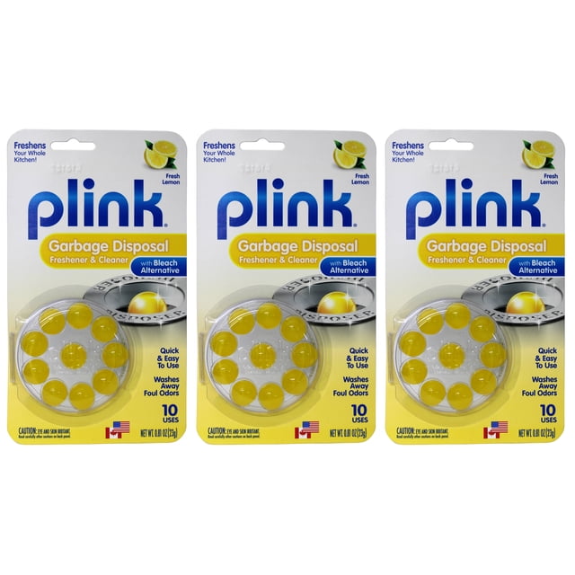 3 Plink Tablet Garbage Disposal Cleaner Fresh Lemon Scent 10pk Clean ...
