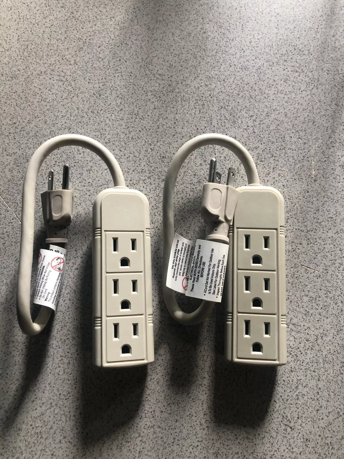 3 Plug Outlet, Mountable Surge Bar. 2 Pack - Walmart.com