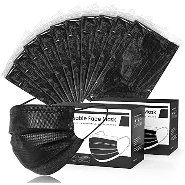 3 Ply 100 Pack Disposable Face Masks Individually Wrapped For Daily ...
