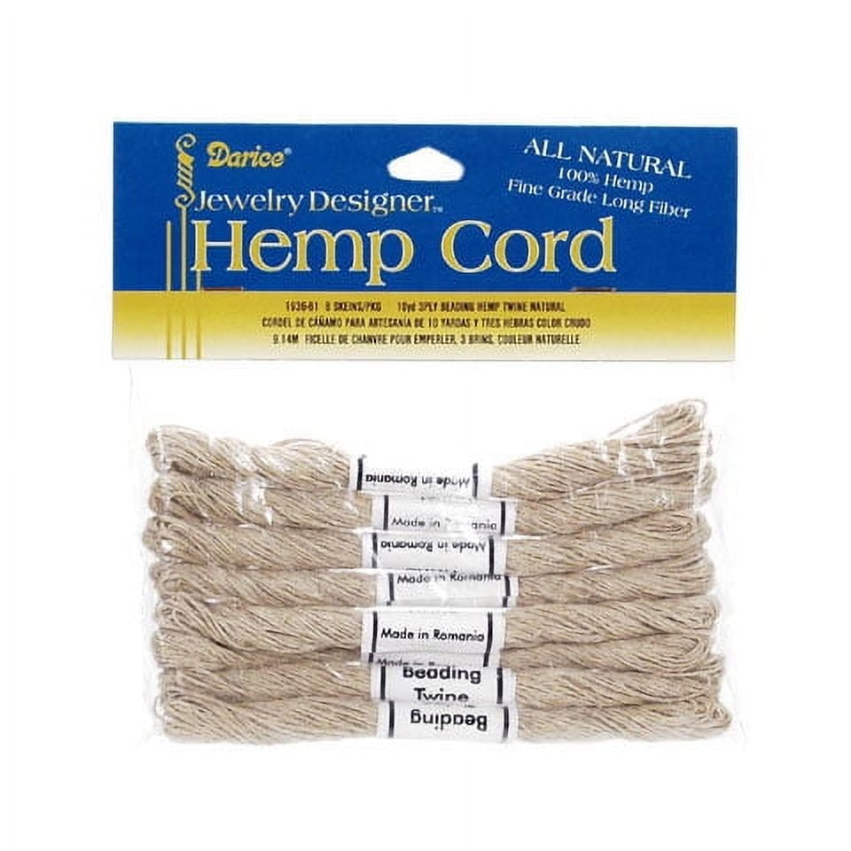 3 Ply Beading Hemp Twine Nat 8Pcpk - Walmart.com