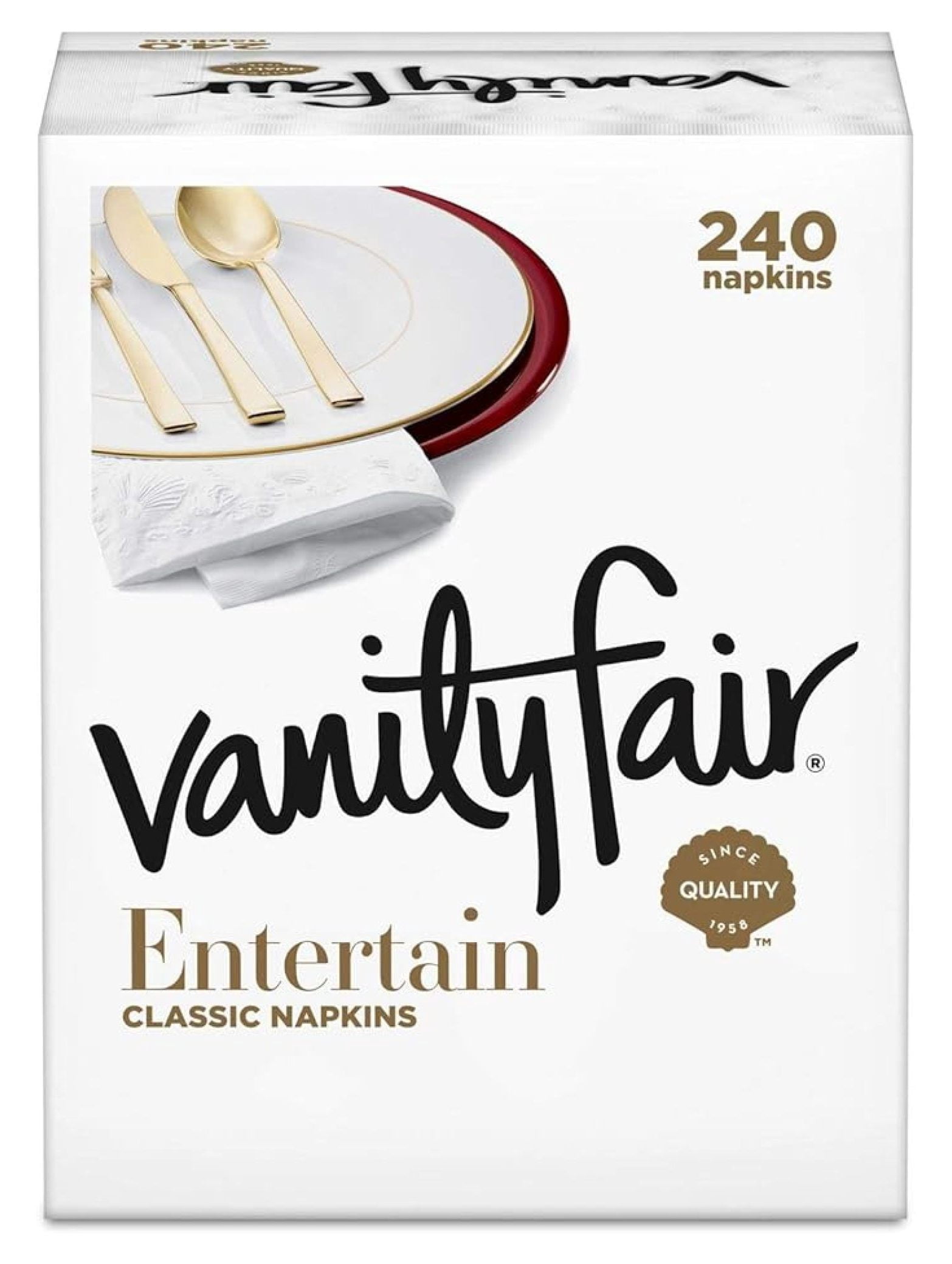 3-Ply Dinner Impressions Napkins, 240 Total Count (4 Pack of 60 pieces ...