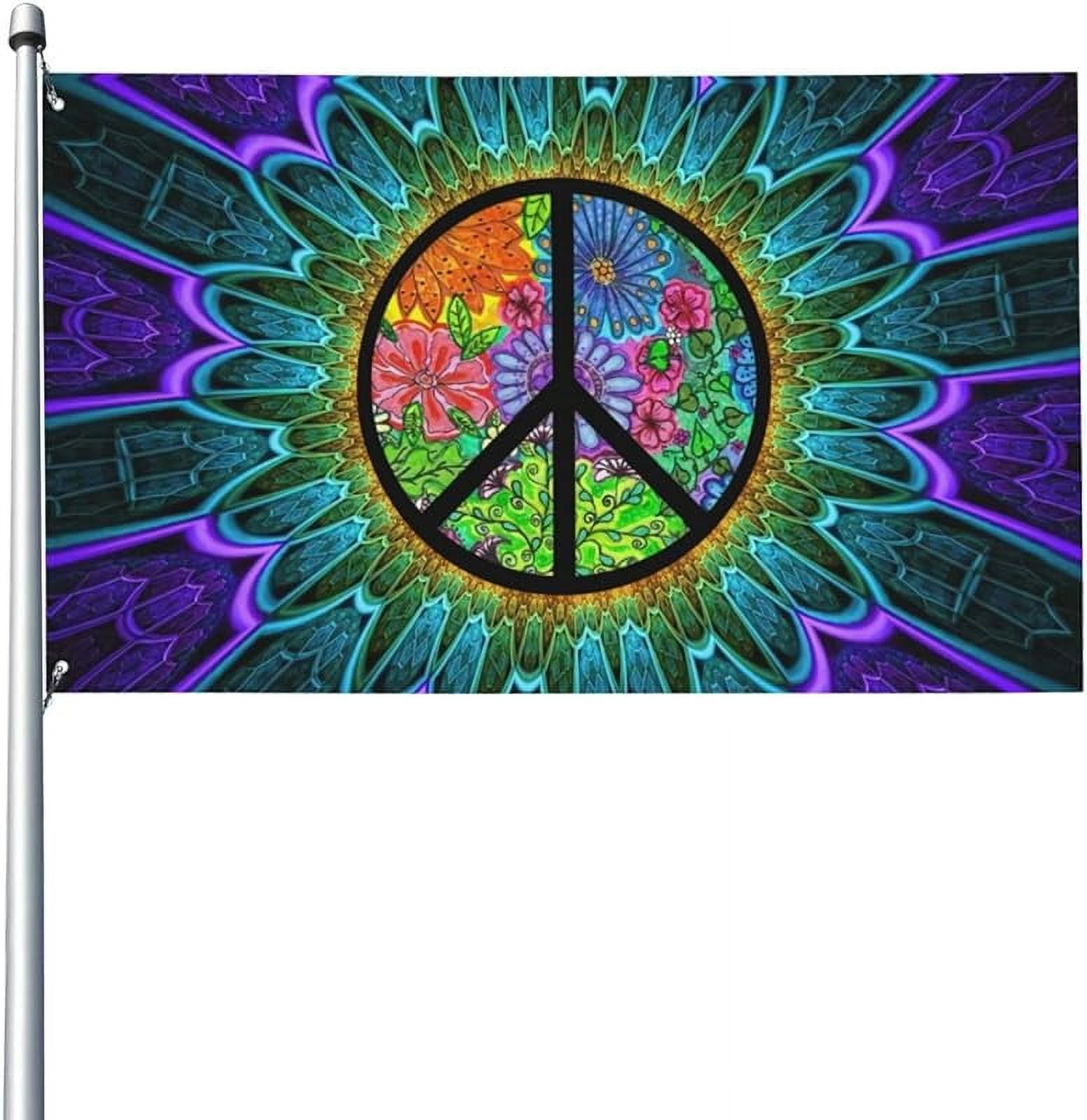 3 Ply Peace Flag 3x5 ft Garden Banner Indoor Outdoor Perfect Decoration ...