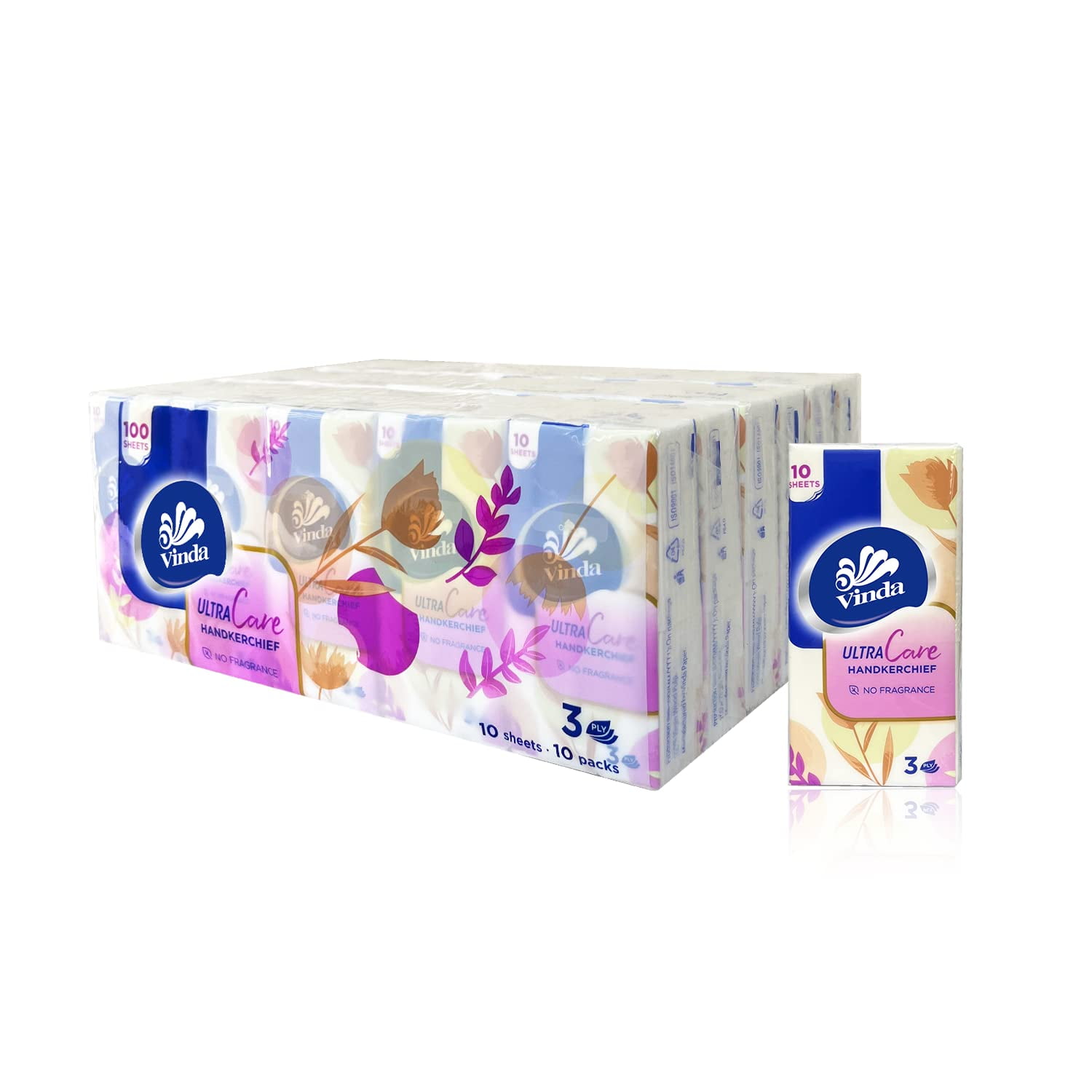 3-Ply Ultra Care Pocket Tissues, HYZ01 Travel Size (30 Packs of 10 ...