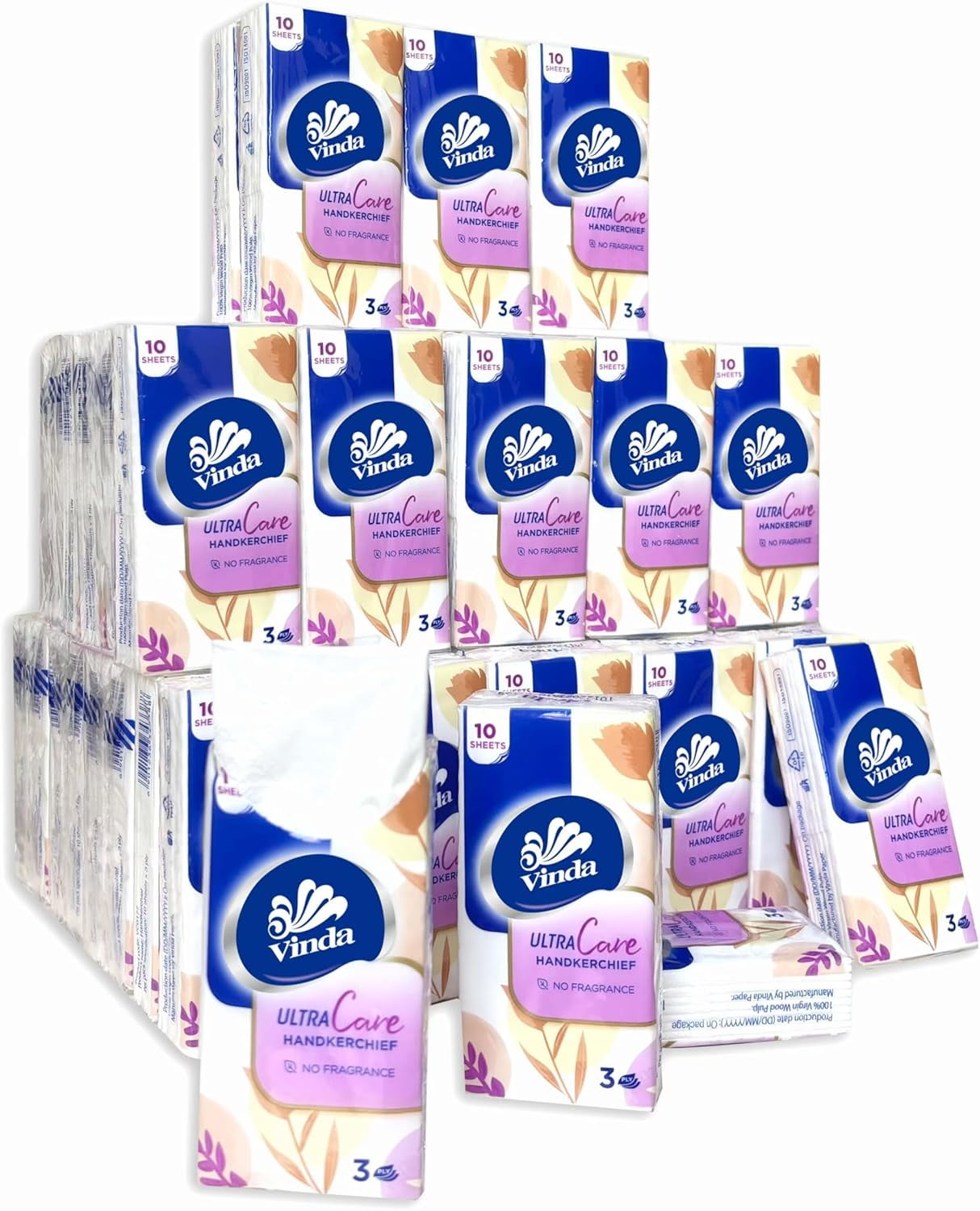 3-Ply Ultra Care Travel-Size Pocket Tissues – 80 Packs of 10 Ultra-Soft ...