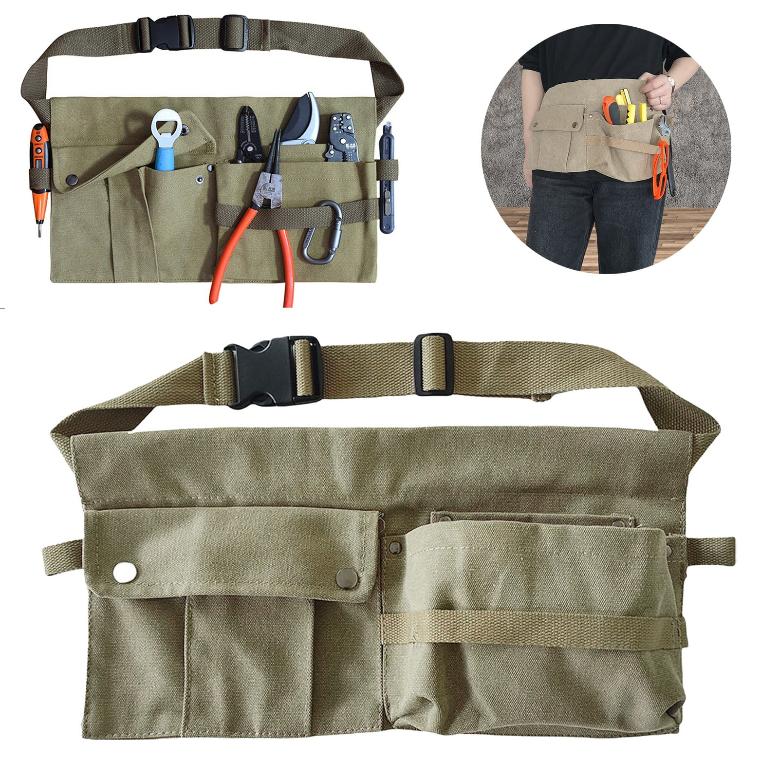 3 Pocket 15.74inch Carpenter Tool Belt Tool Holder Pouch Durable ...