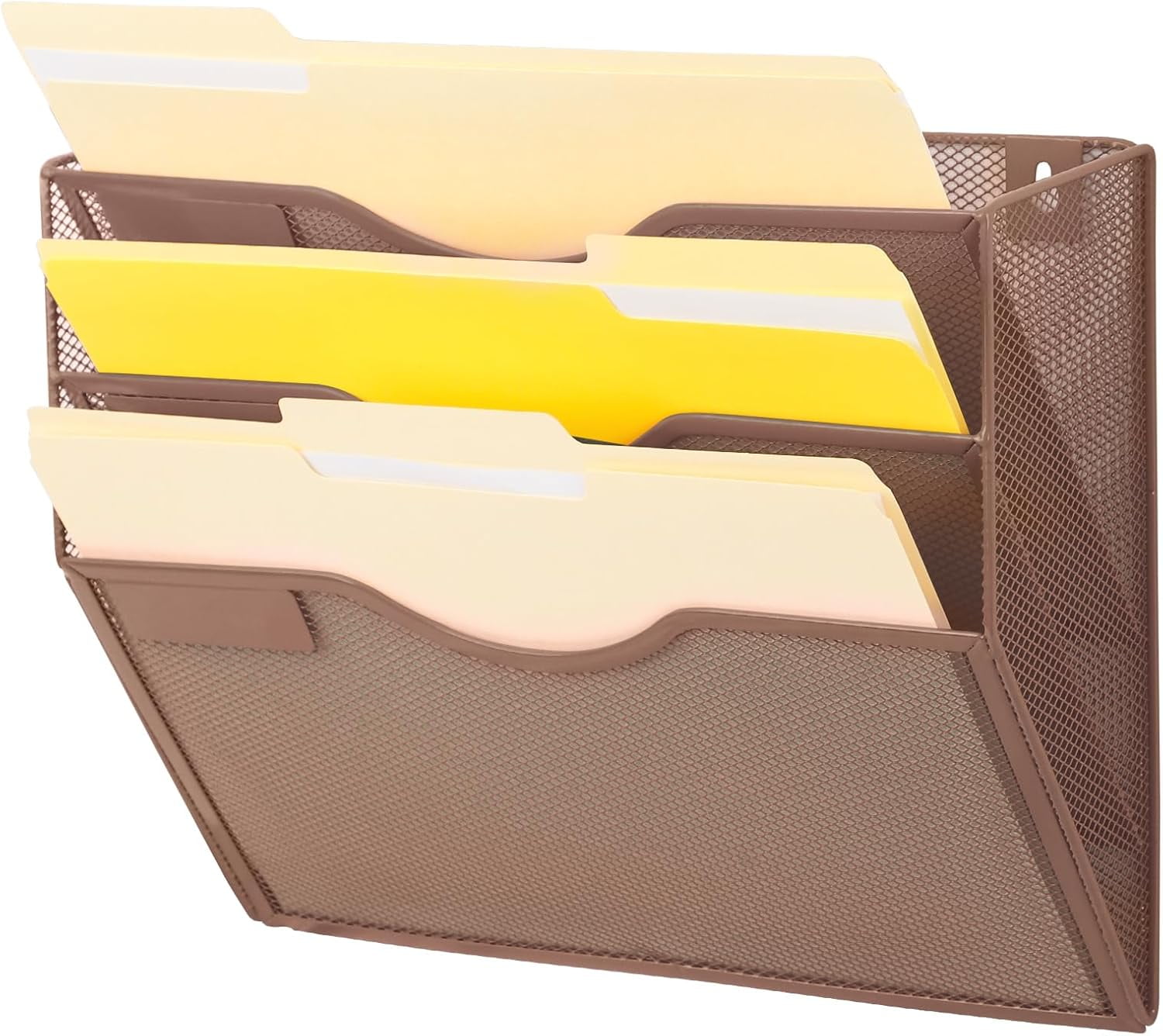 3 Pocket Mesh Hanging Wall File Organizer, Wall Mounted Mail Paper ...