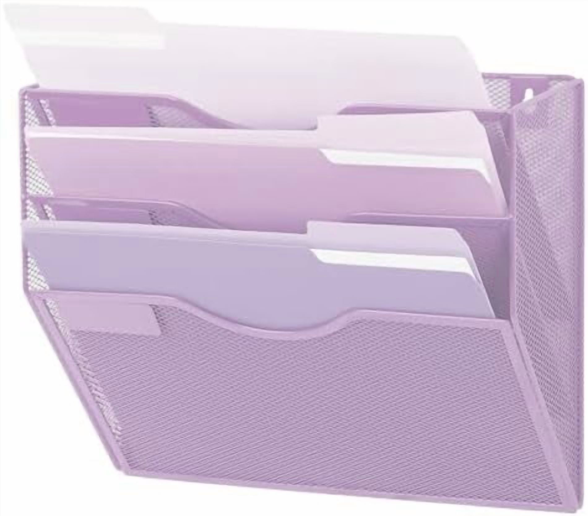 3 Pocket Mesh Hanging Wall File Organizer, Wall Mounted Mail Paper ...