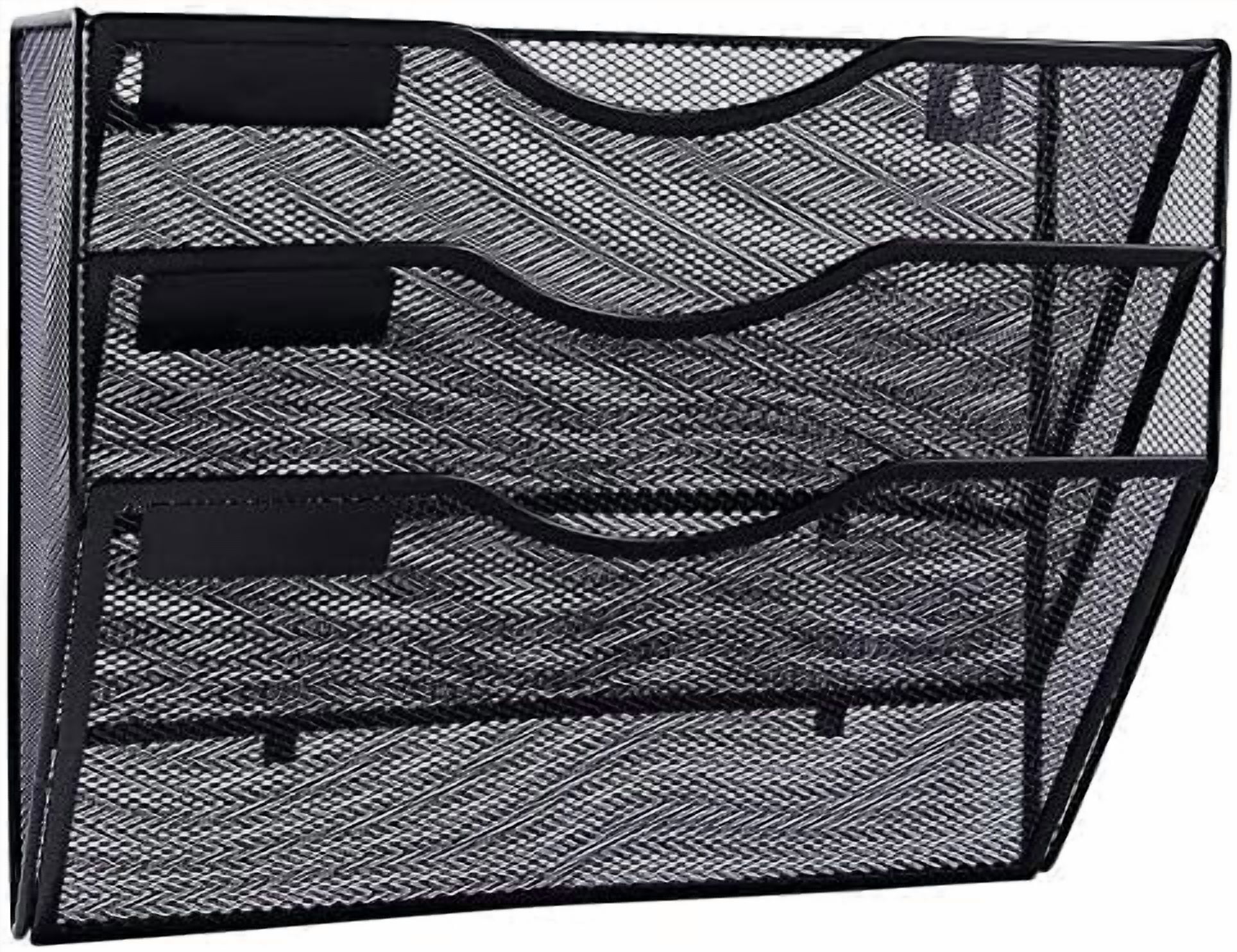 3 Pocket Mesh Hanging Wall File Organizer, Wall Mounted Mail Paper ...