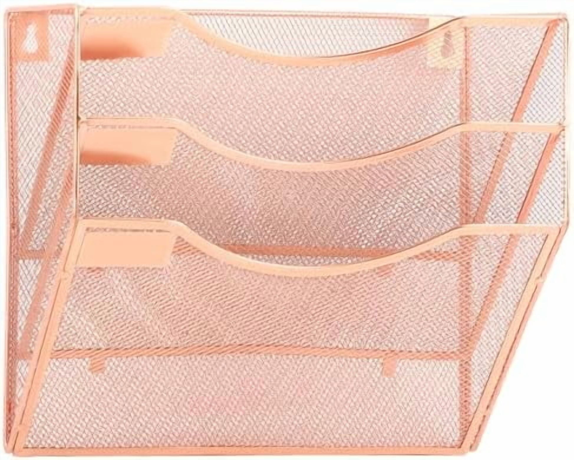 3 Pocket Mesh Hanging Wall File Organizer, Wall Mounted Mail Paper ...