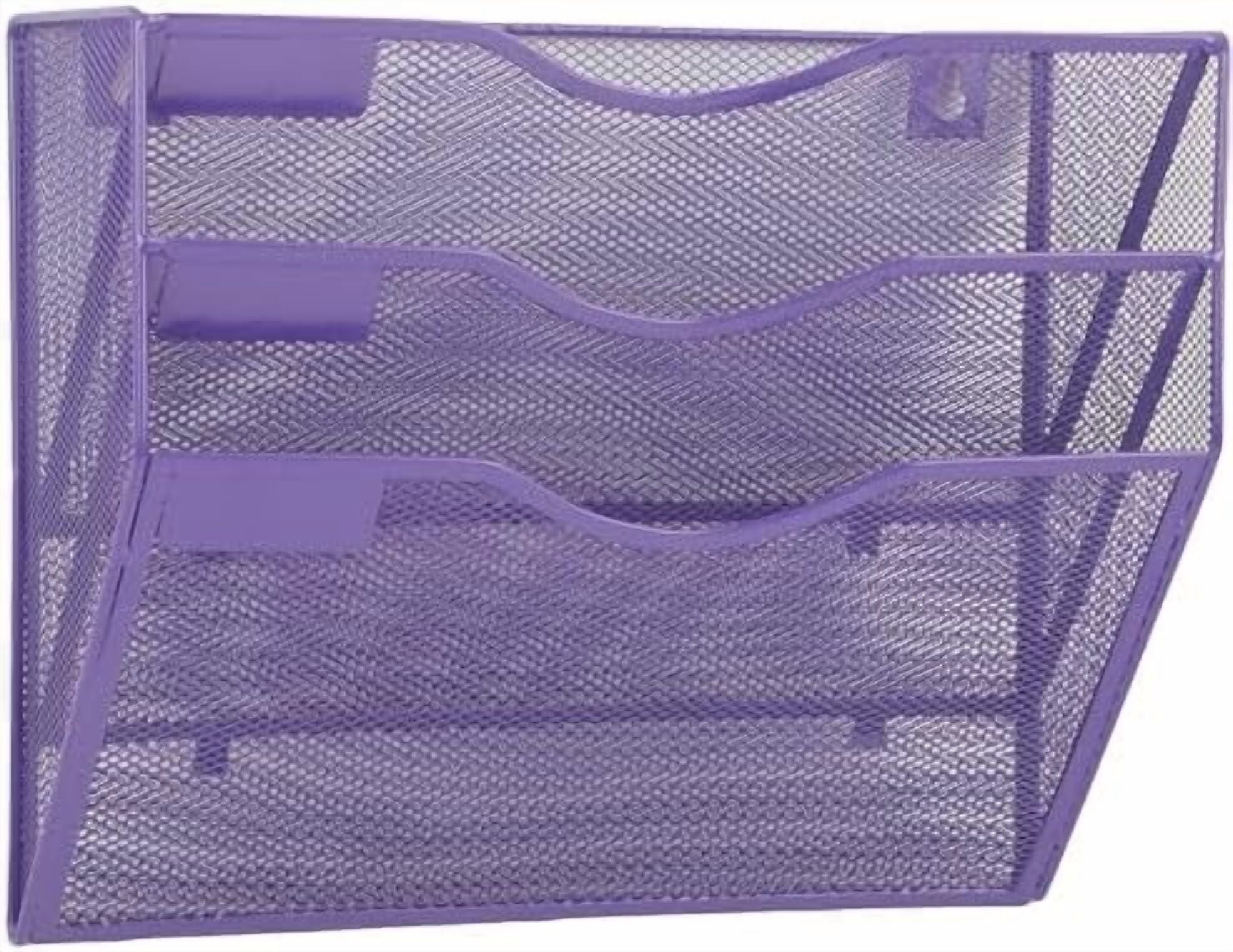 3 Pocket Mesh Hanging Wall File Organizer, Wall Mounted Mail Paper ...