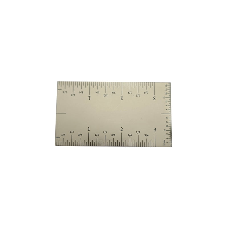 3'' Pocket Ruler - Square Edge Precision Ruler - Versatile Matte Finish ...