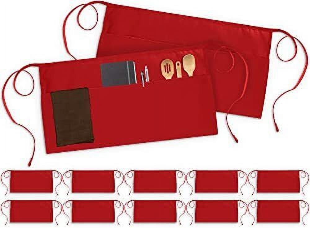 3 Pocket Waitress Waist Aprons for Home and Kitchen Utopia Kitchen ...